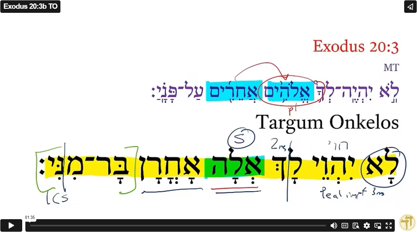 Exodus 20:3b TO - Daily Dose of Aramaic