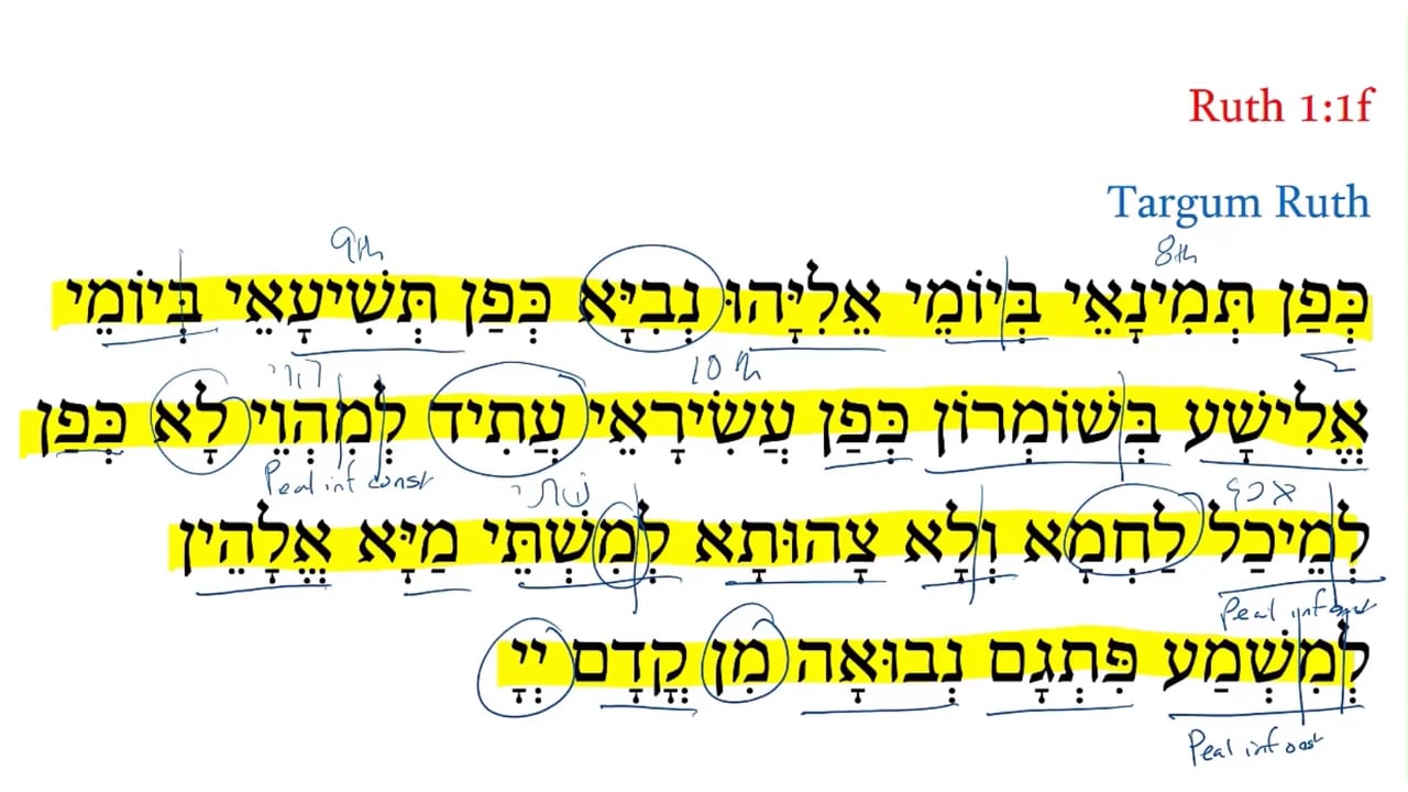 TR Ruth 1:1f1 - Daily Dose of Aramaic