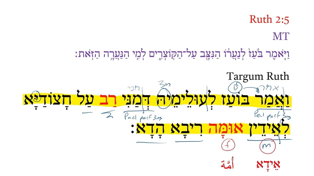 TR Ruth 2:5 - Daily Dose of Aramaic