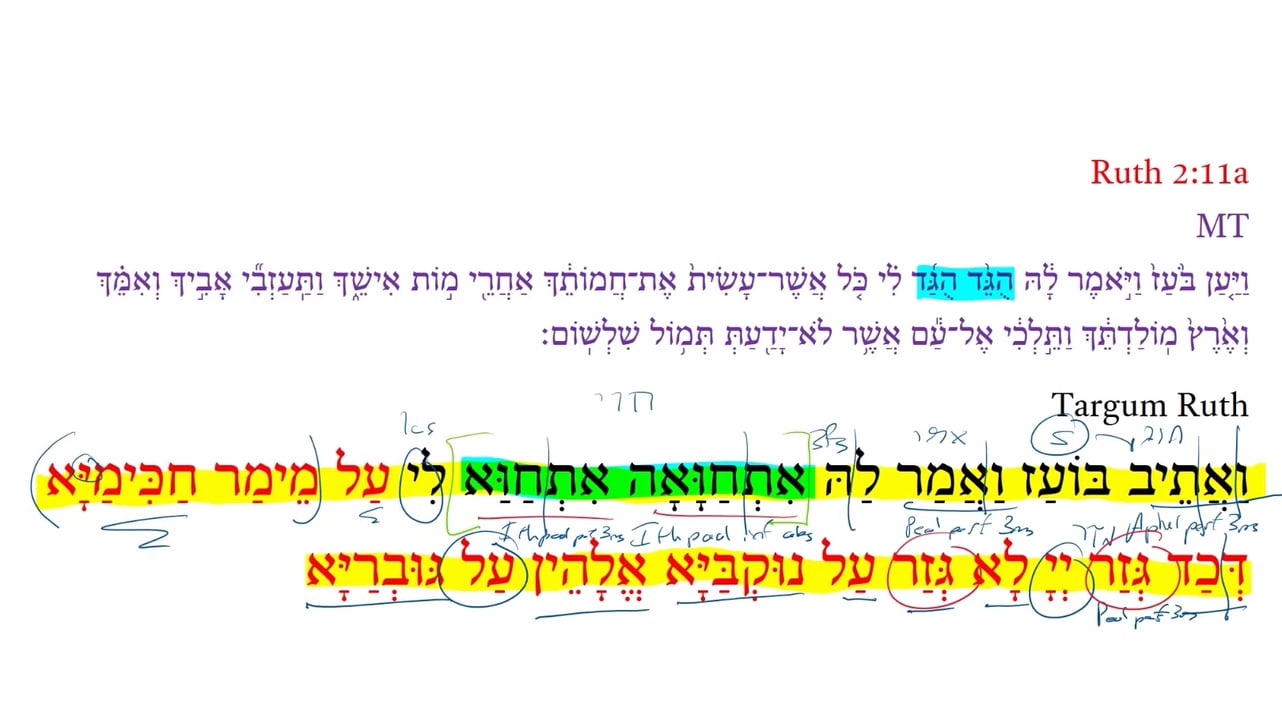TR Ruth 2:11a - Daily Dose of Aramaic