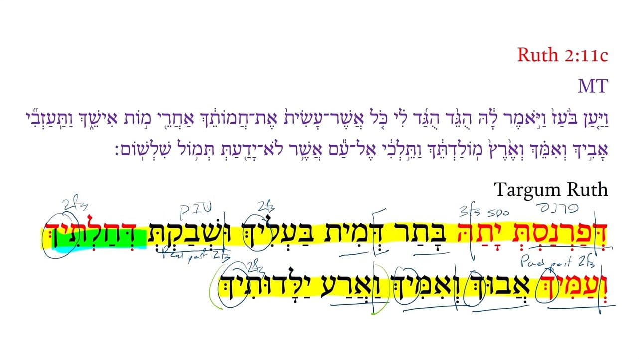 TR Ruth 2:11c2 - Daily Dose of Aramaic