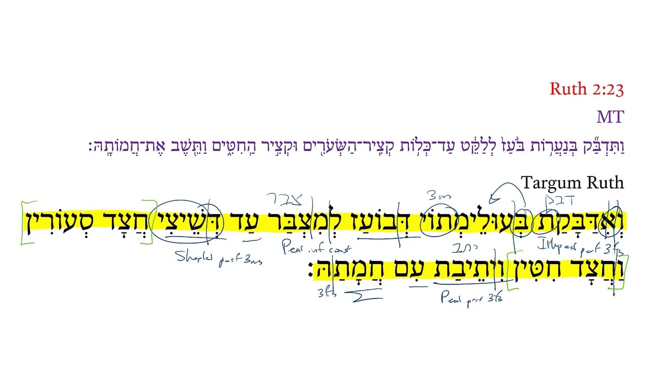 TR Ruth 2:23 - Daily Dose of Aramaic