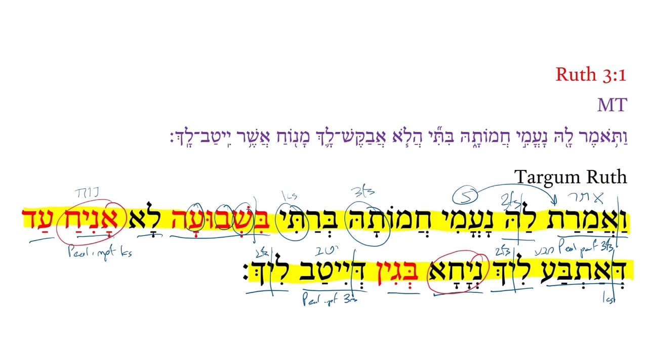 TR Ruth 3:1 - Daily Dose of Aramaic