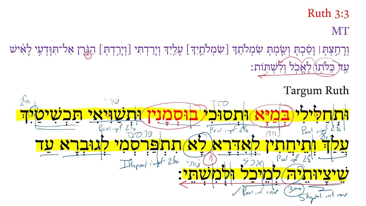 TR Ruth 3:3b - Daily Dose of Aramaic