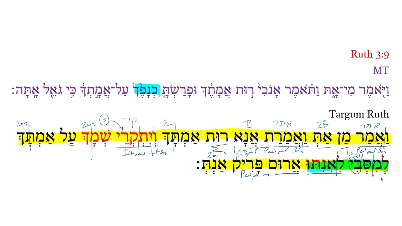 TR Ruth 3:9 - Daily Dose of Aramaic