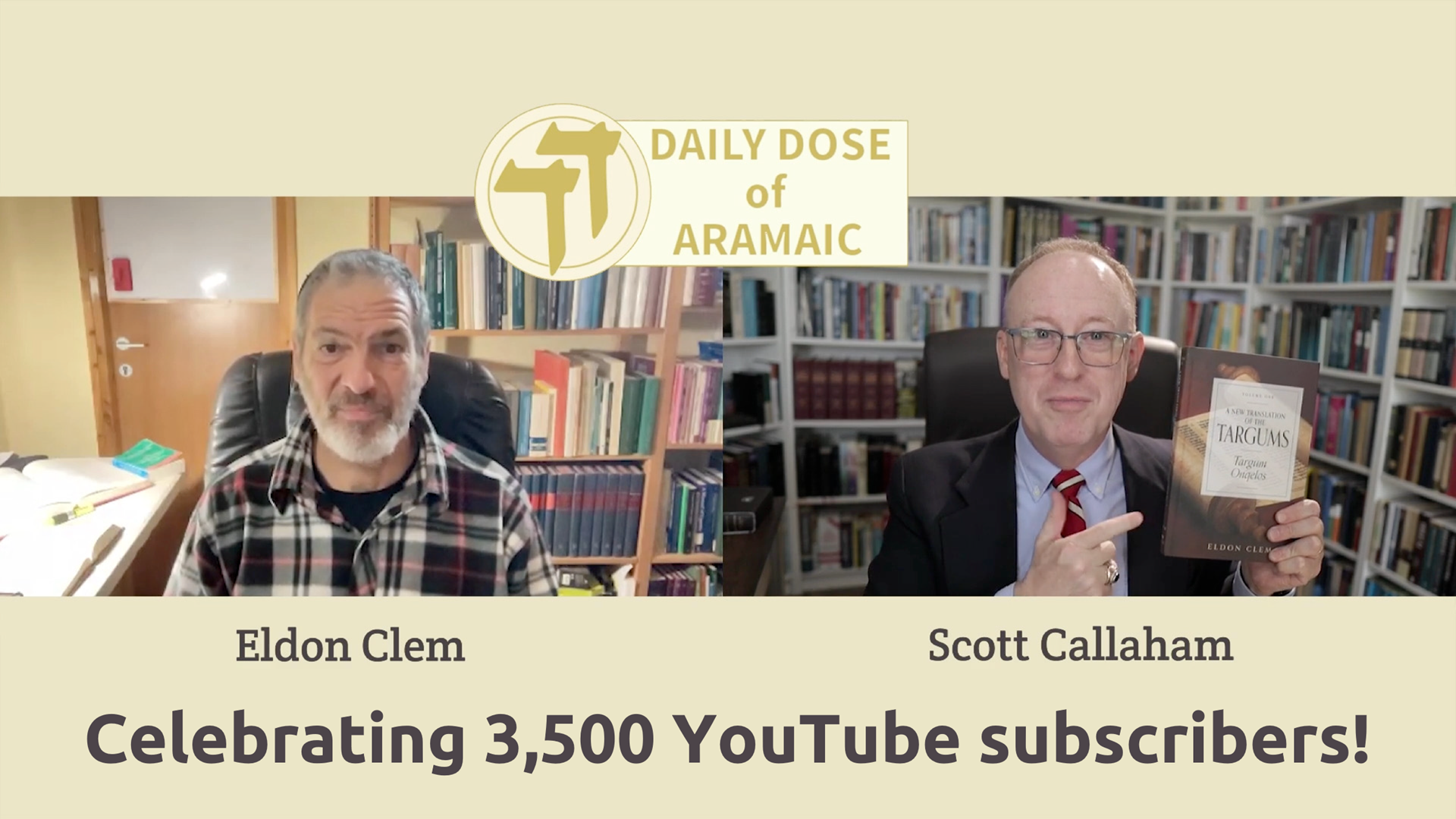 Eldon Clem Interview – 3,500 YouTube subscribers on DDA! - Daily Dose of Aramaic