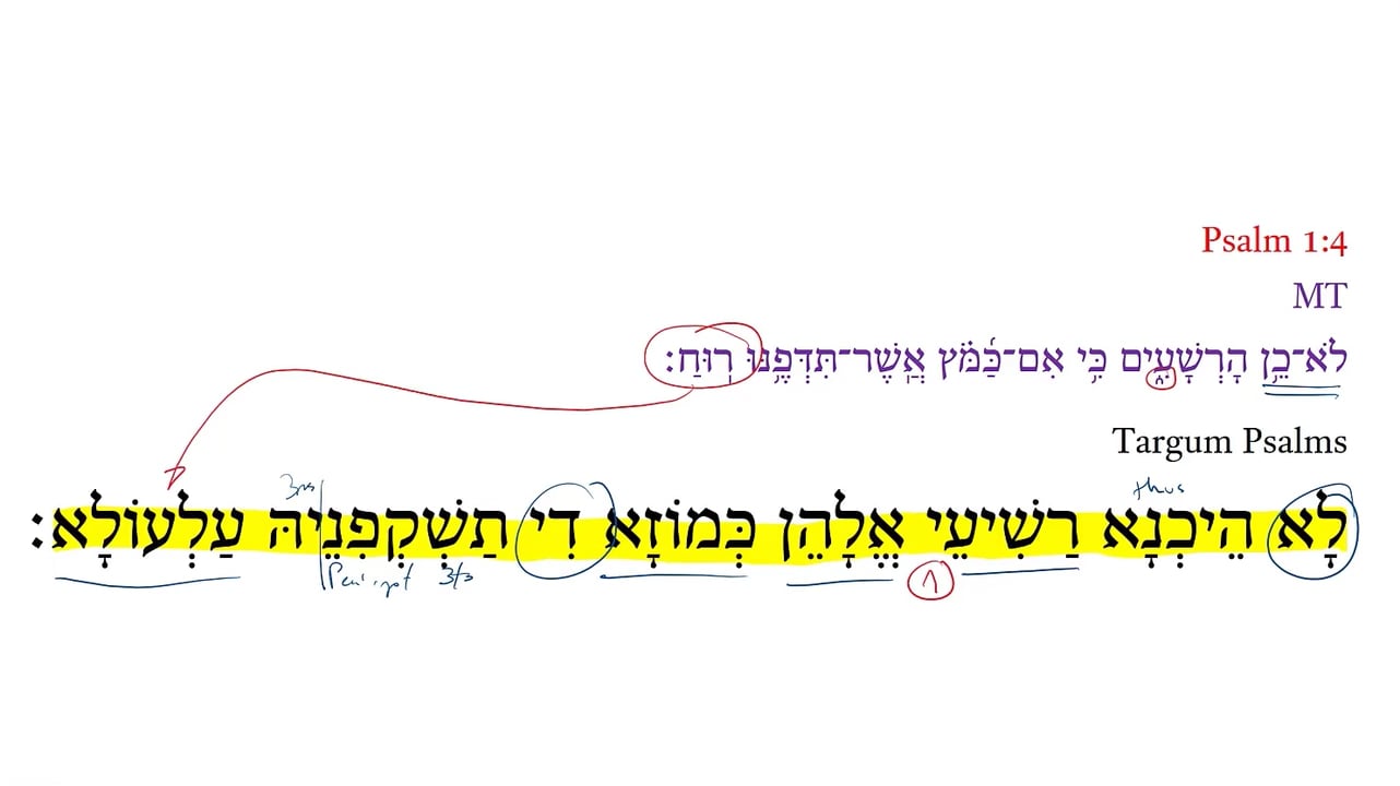 Targum Psalm 1:4a - Daily Dose of Aramaic