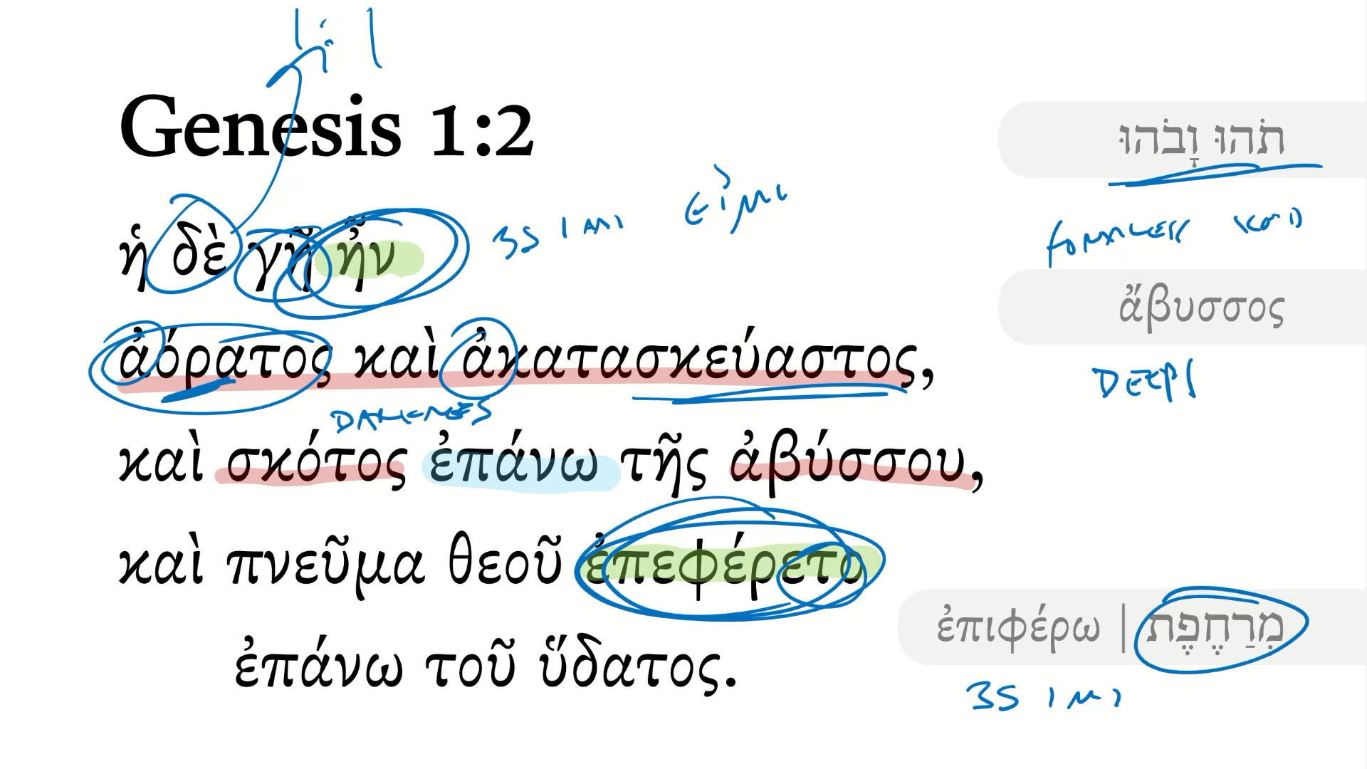Genesis 1:2 Septuagint | Daily Dose of Septuagint