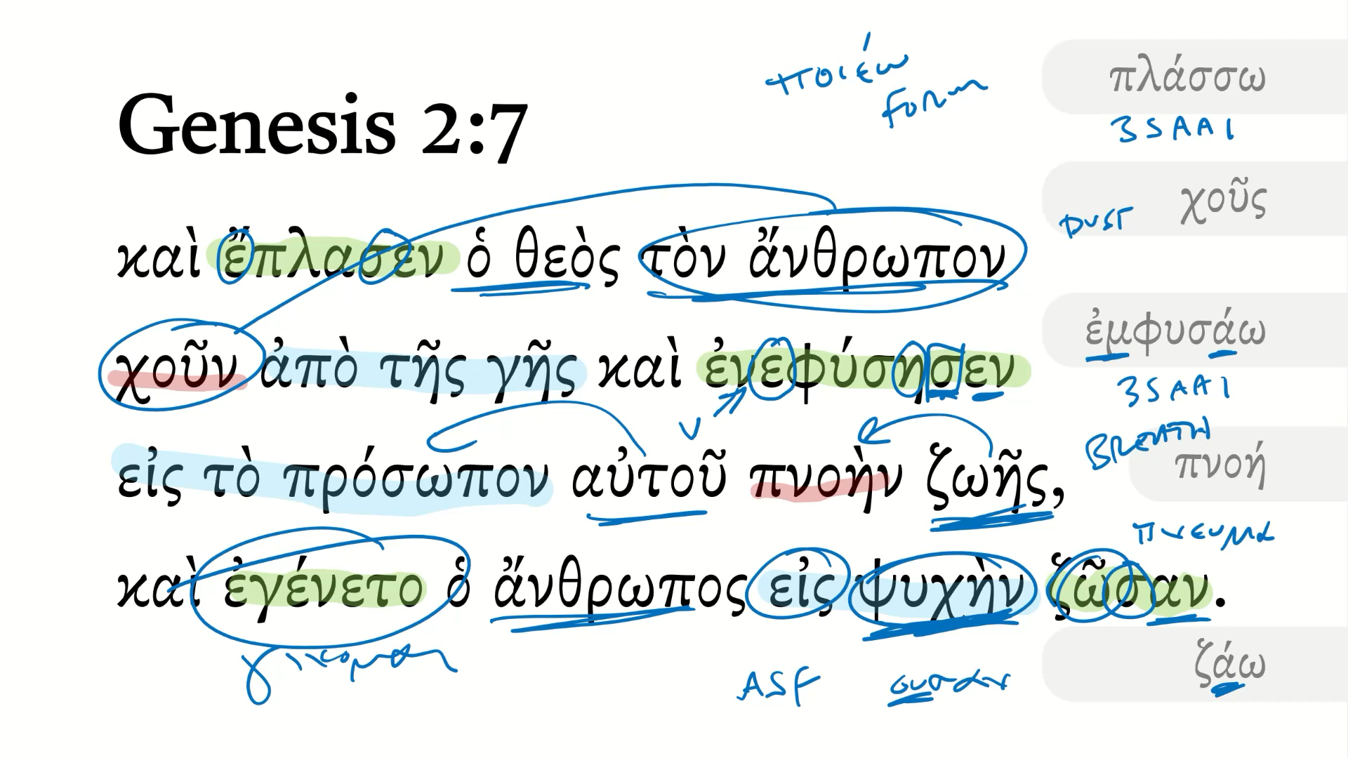 Genesis 2:7 Septuagint | Daily Dose of Septuagint
