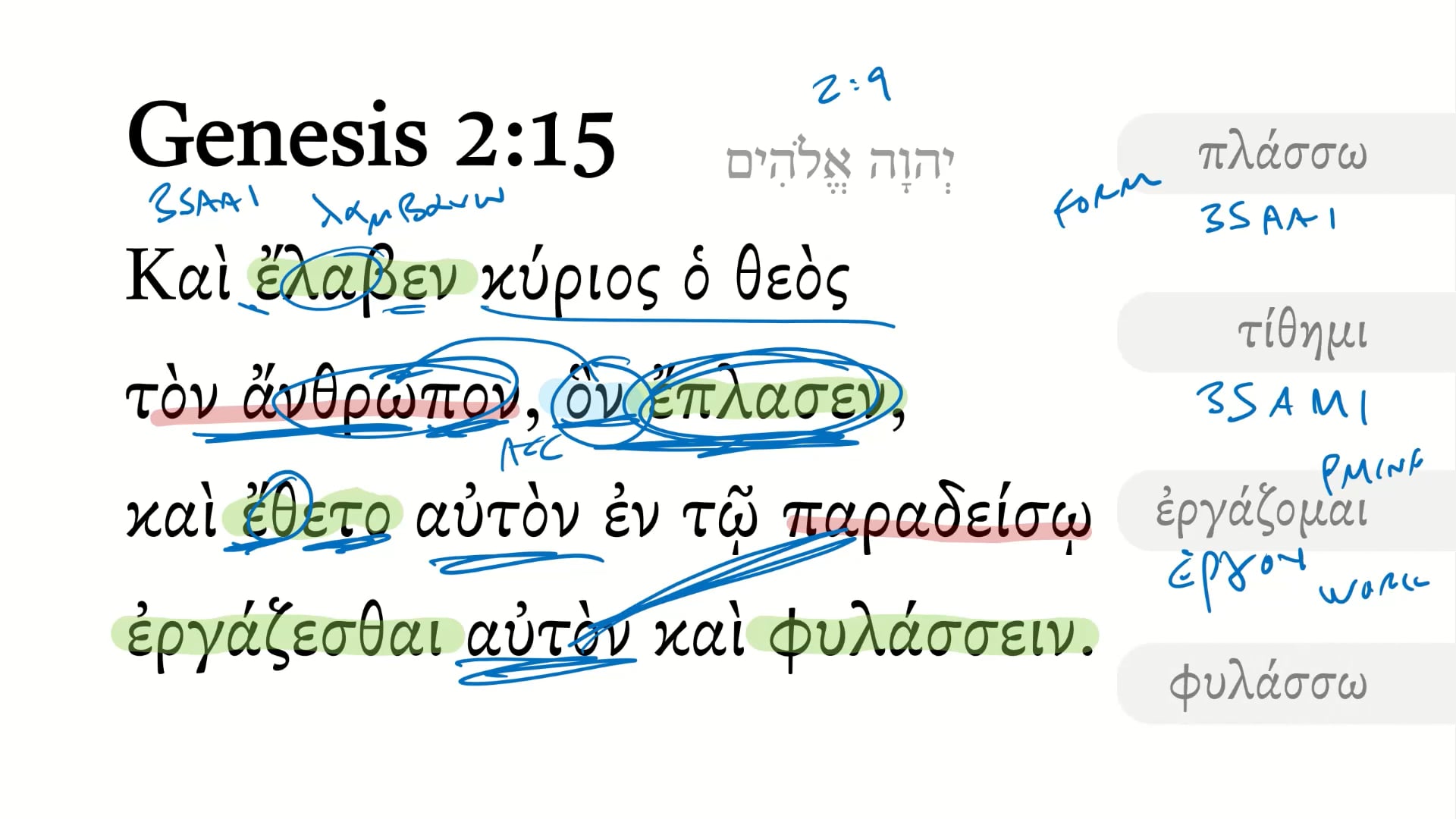 Genesis 2:15 | Daily Dose of Septuagint