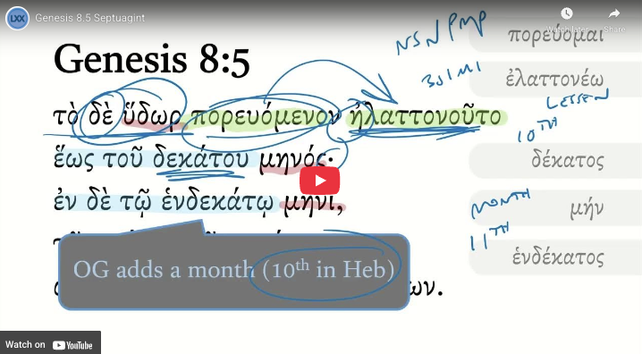 Genesis 8.5 Septuagint | Daily Dose of Septuagint