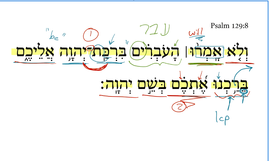 Psalm 129:8 | Daily Dose of Hebrew