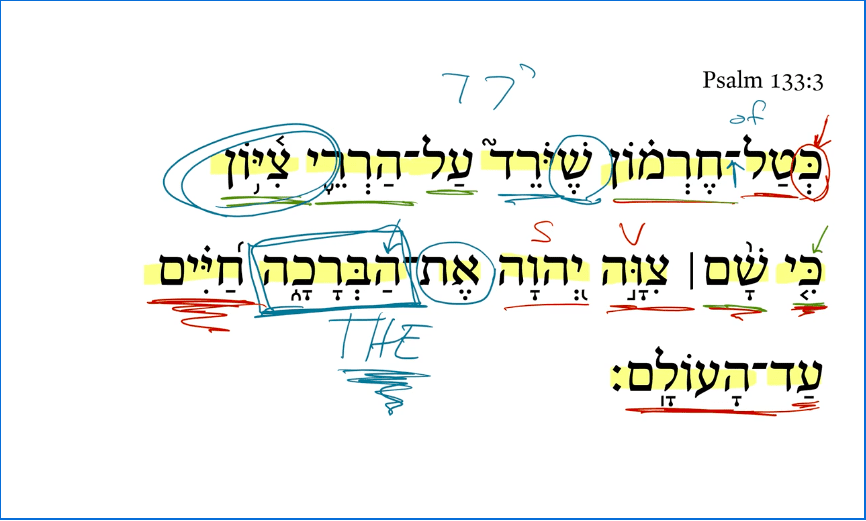 Psalm 133:3 | Daily Dose of Hebrew