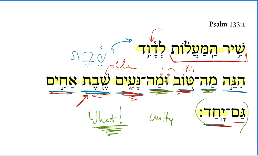 Psalm 133:1 | Daily Dose of Hebrew