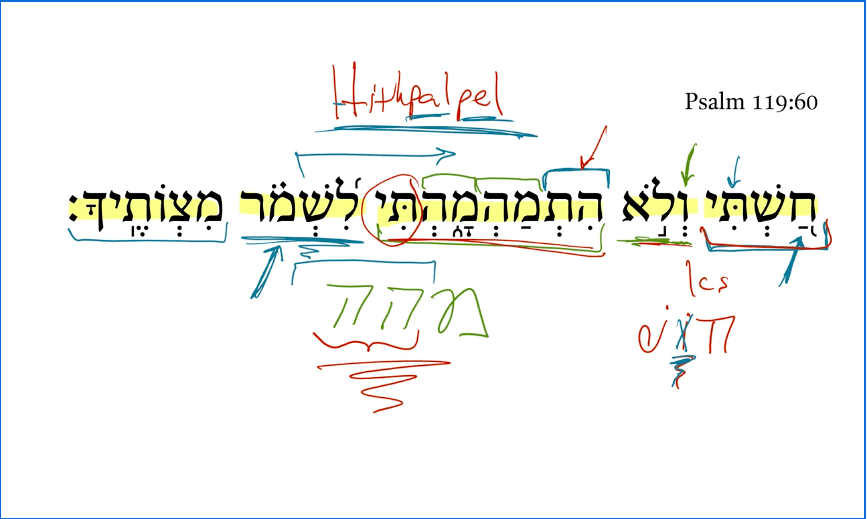 Psalm 119:60 | Daily Dose of Hebrew