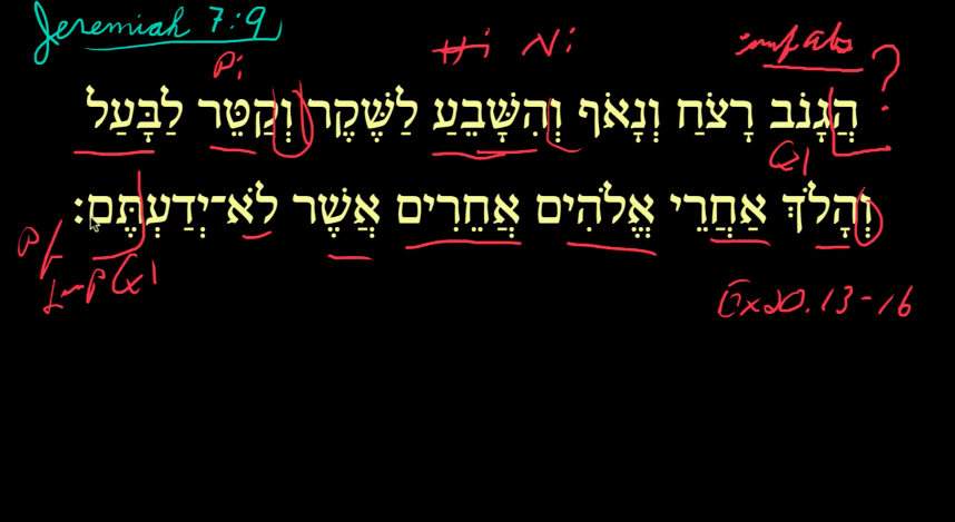Jeremiah 7:9 | Daily Dose of Hebrew