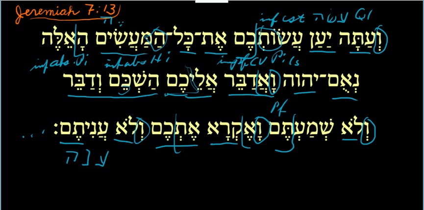Jeremiah 7:13 | Daily Dose of Hebrew
