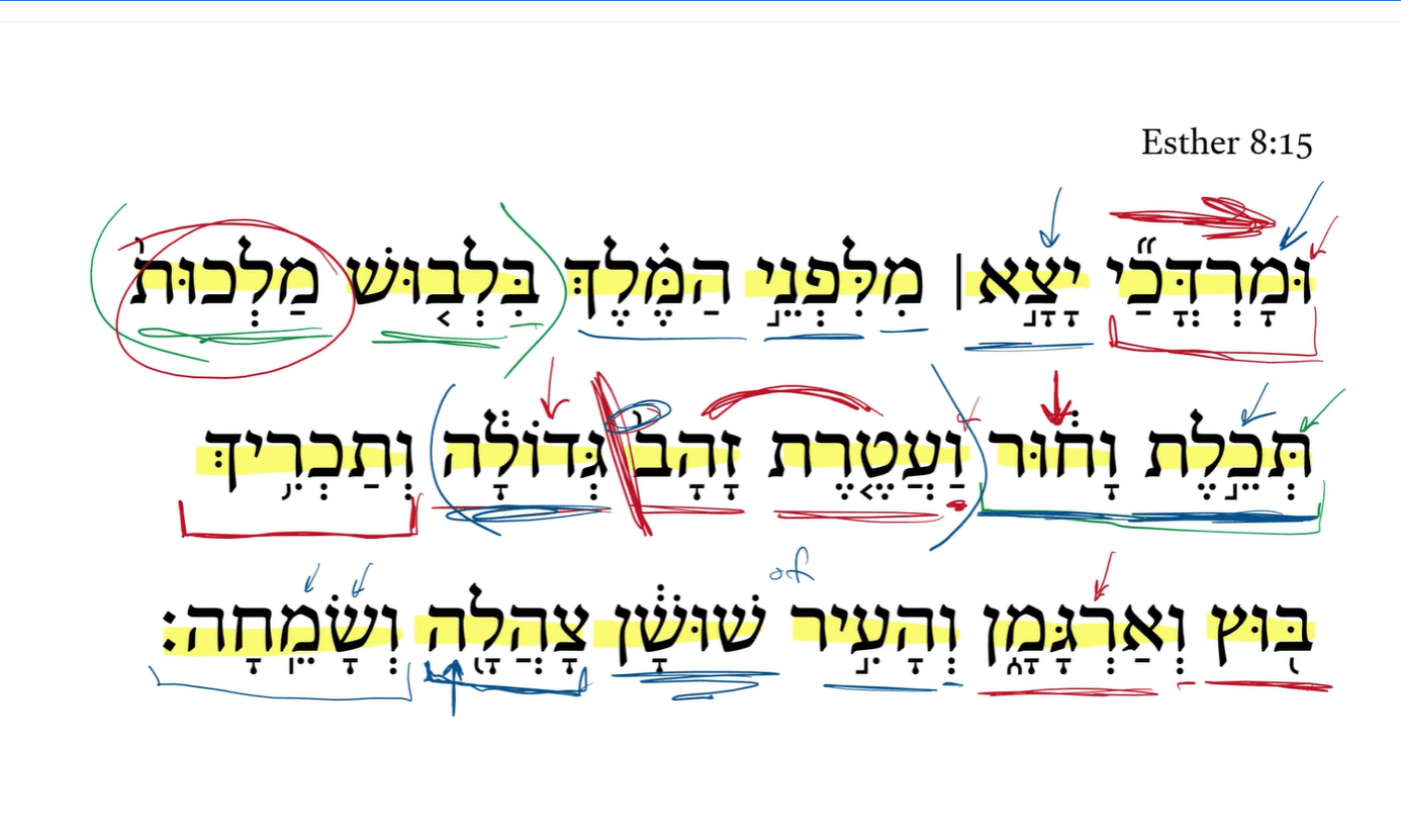 Esther 8:15 | Daily Dose of Hebrew