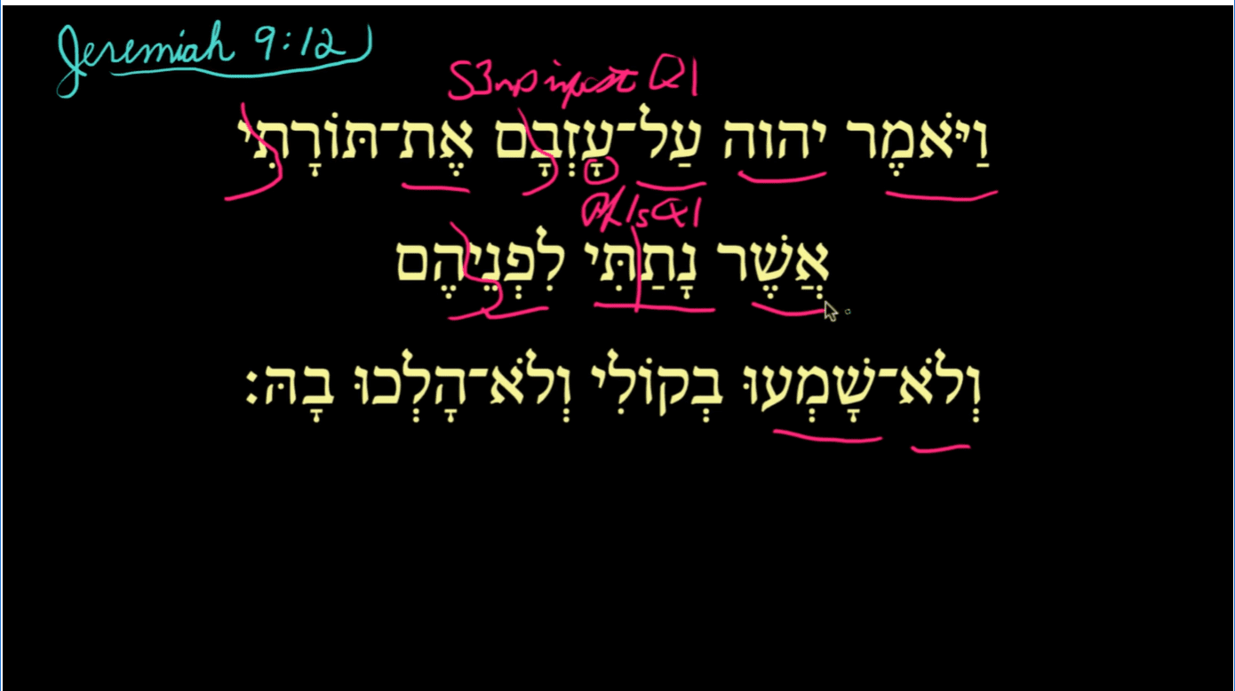 Jeremiah 9:12 | Daily Dose of Hebrew