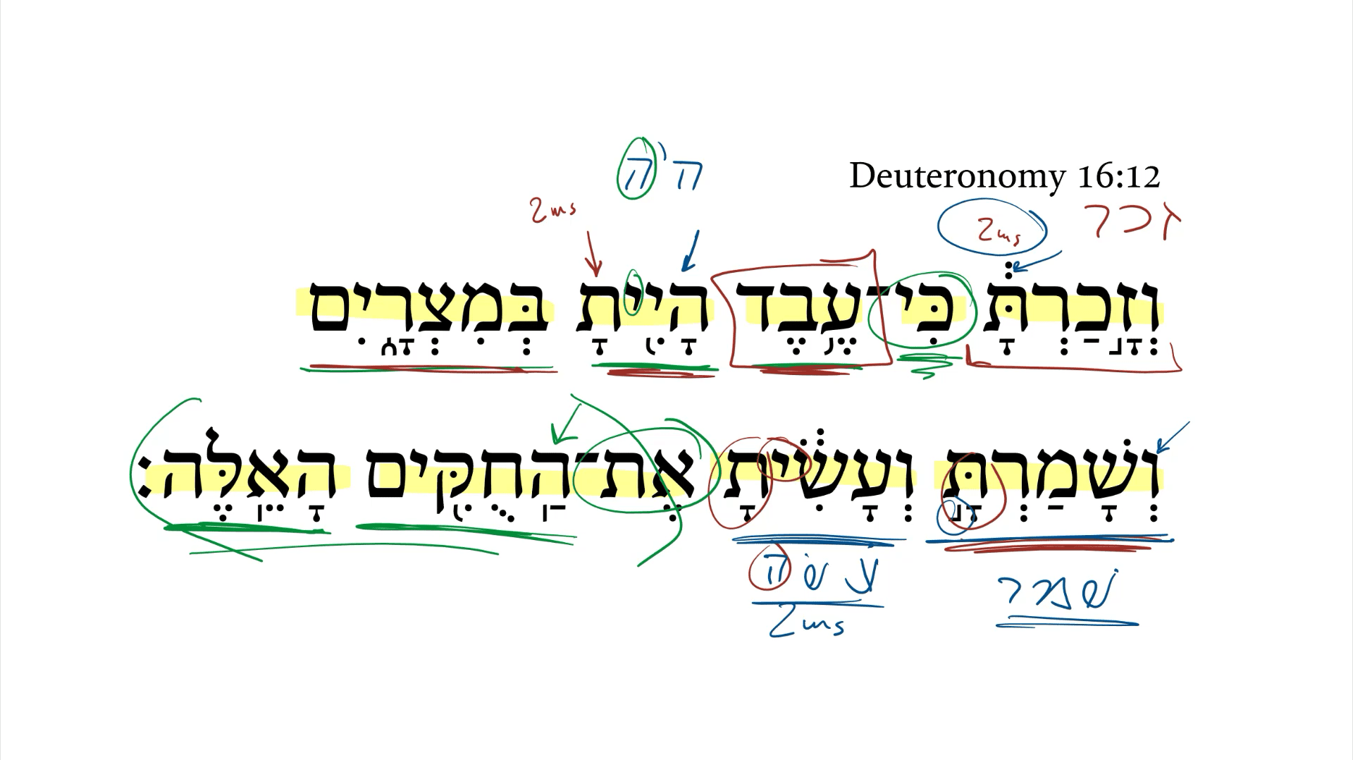 Deuteronomy 16:12 | Daily Dose of Hebrew