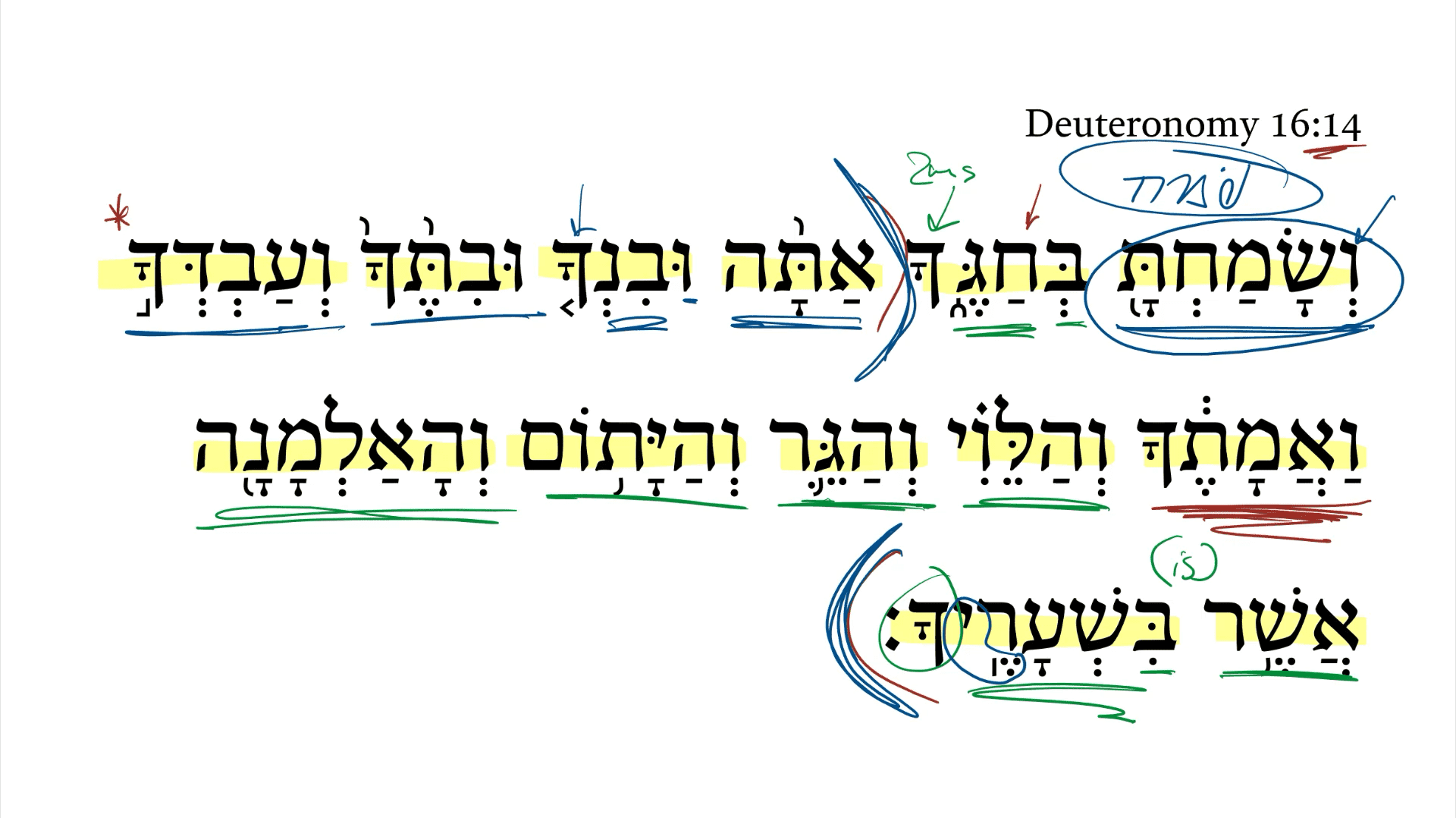 Deuteronomy 16:14 | Daily Dose of Hebrew