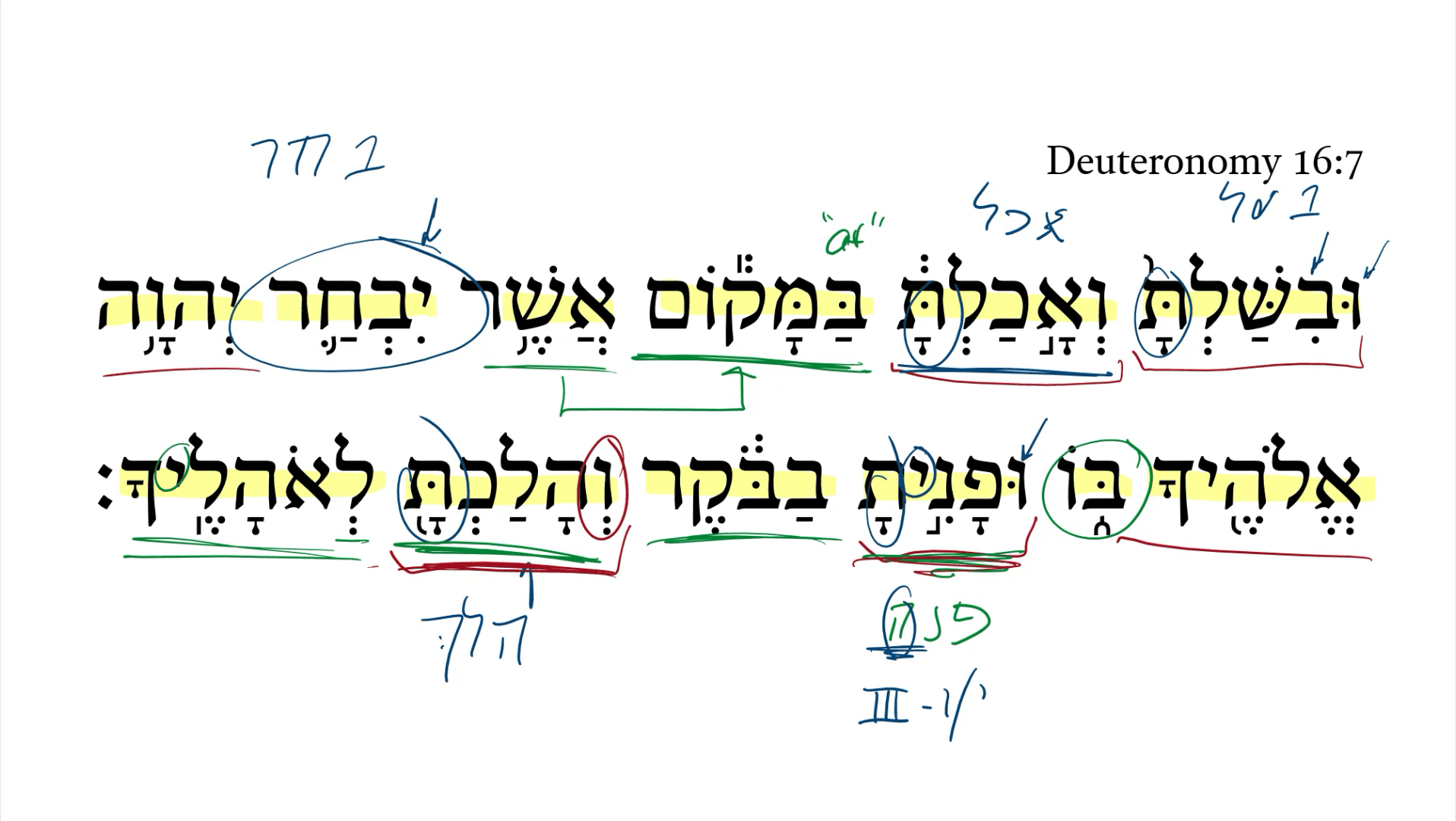 Deuteronomy 16:7 | Daily Dose of Hebrew