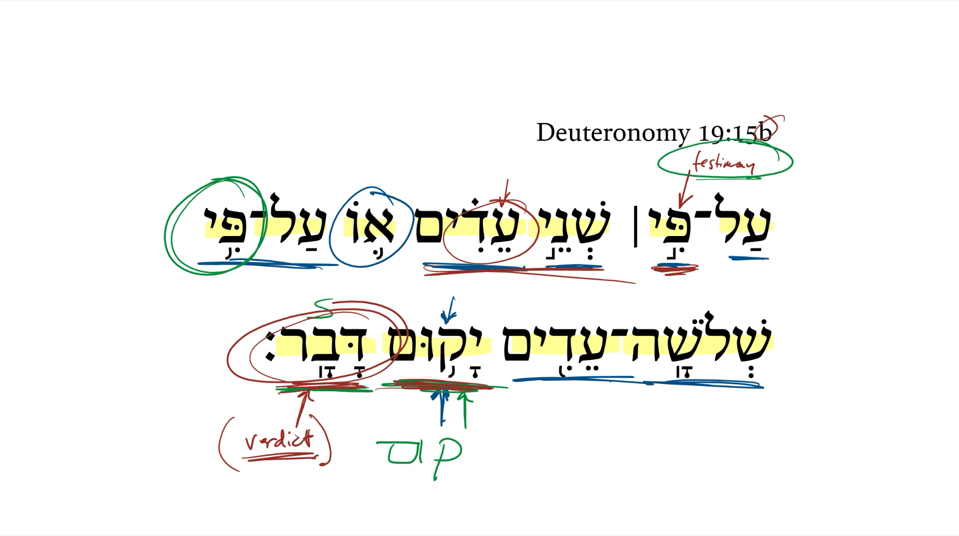 Deuteronomy 19:15b | Daily Dose of Hebrew