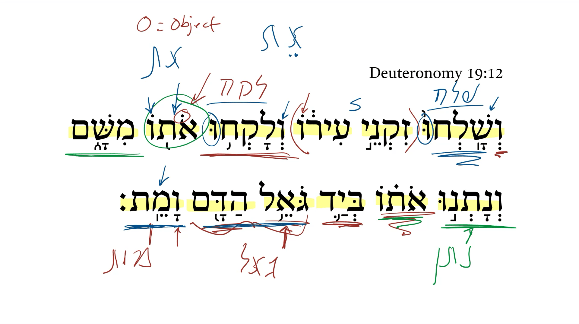 Deuteronomy 19:12 | Daily Dose of Hebrew