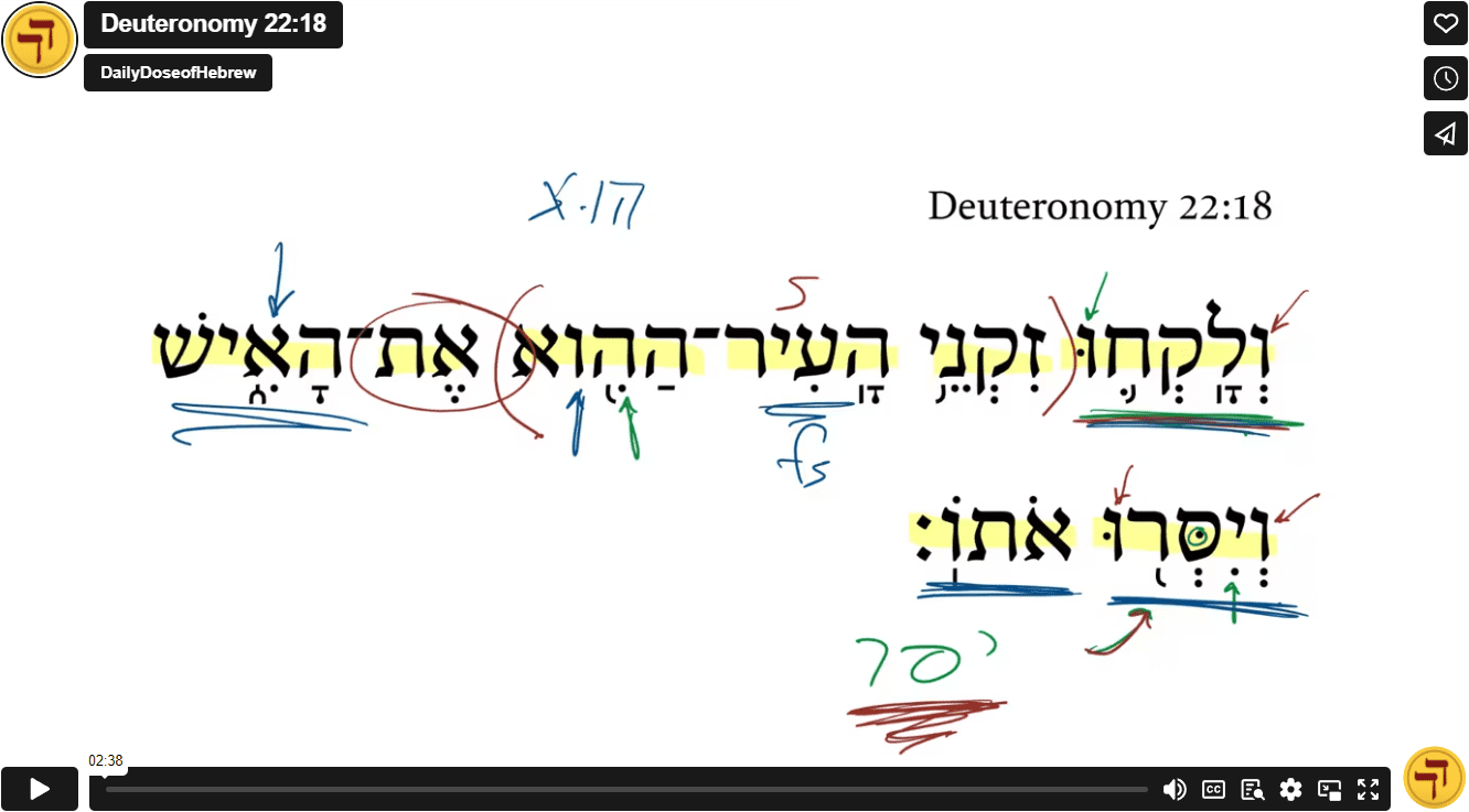 Deuteronomy 22:18 | Daily Dose of Hebrew
