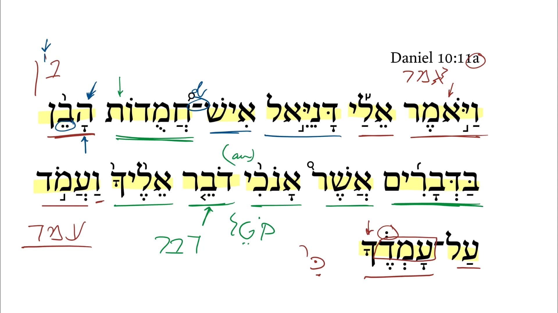 Daniel 10:11a | Daily Dose of Hebrew