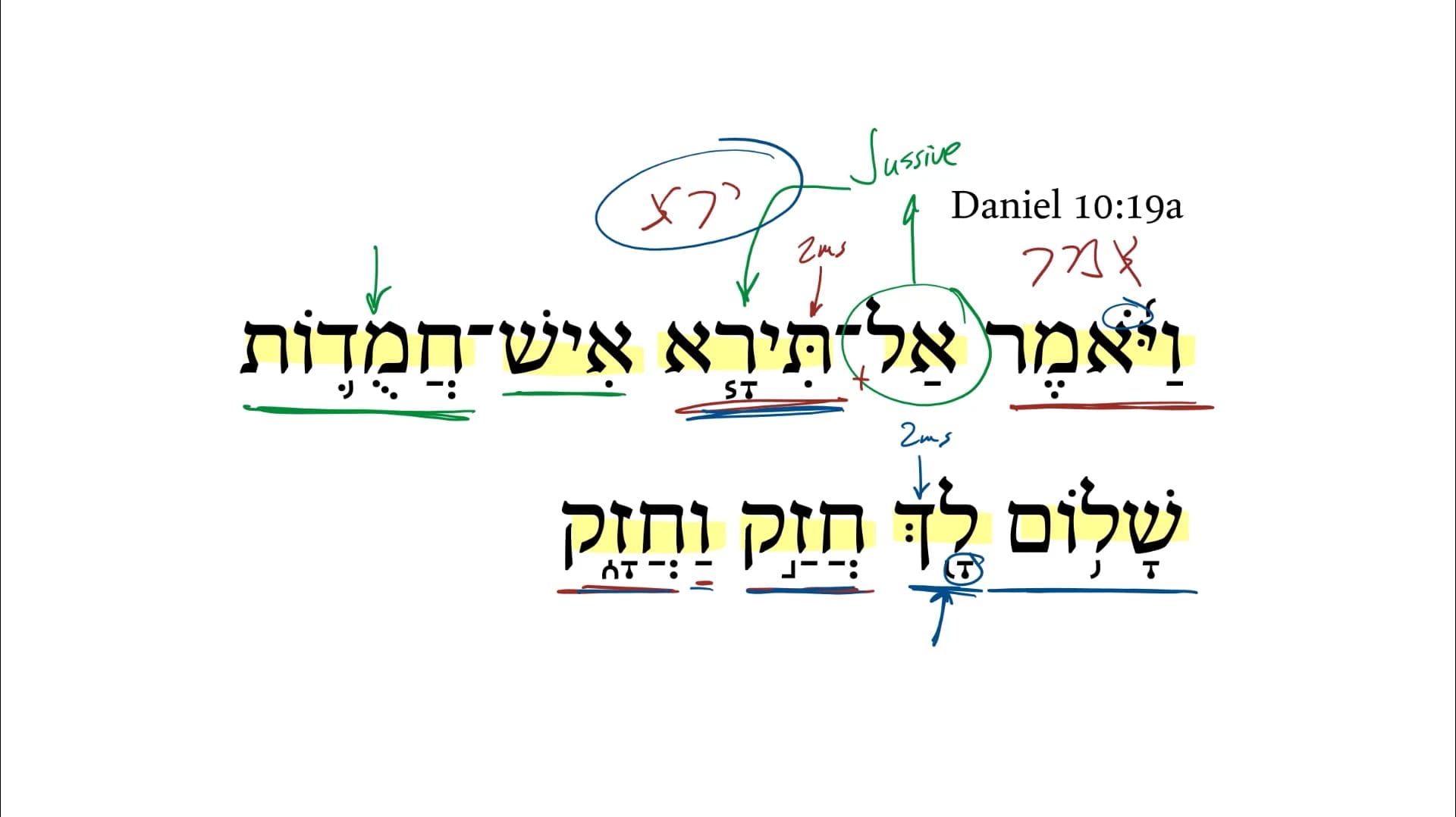 Daniel 10:19a | Daily Dose of Hebrew