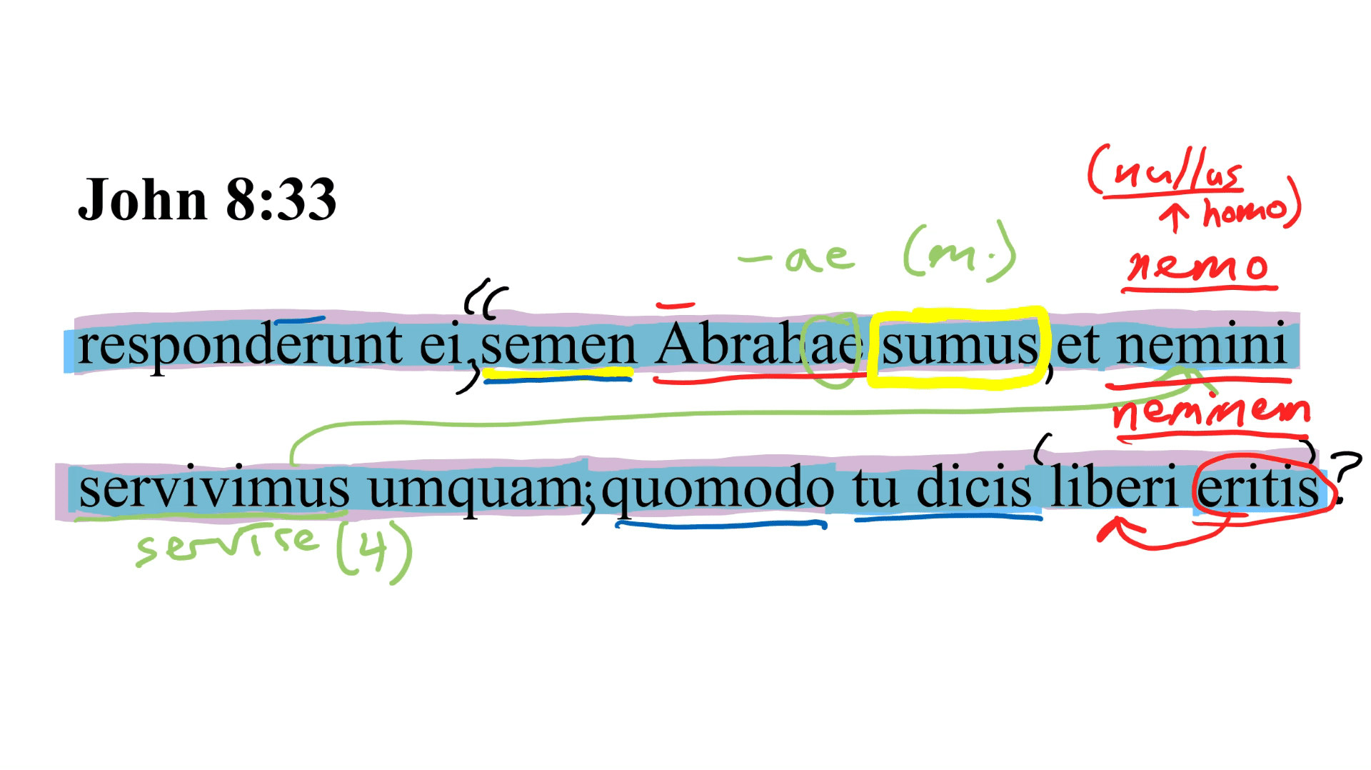 John 8:33 | Daily Dose of Latin