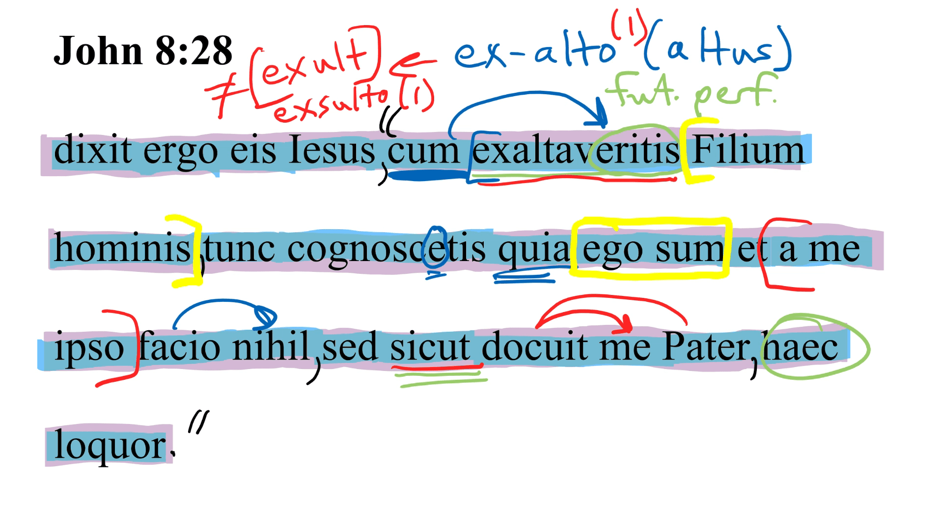 John 8:28 | Daily Dose of Latin