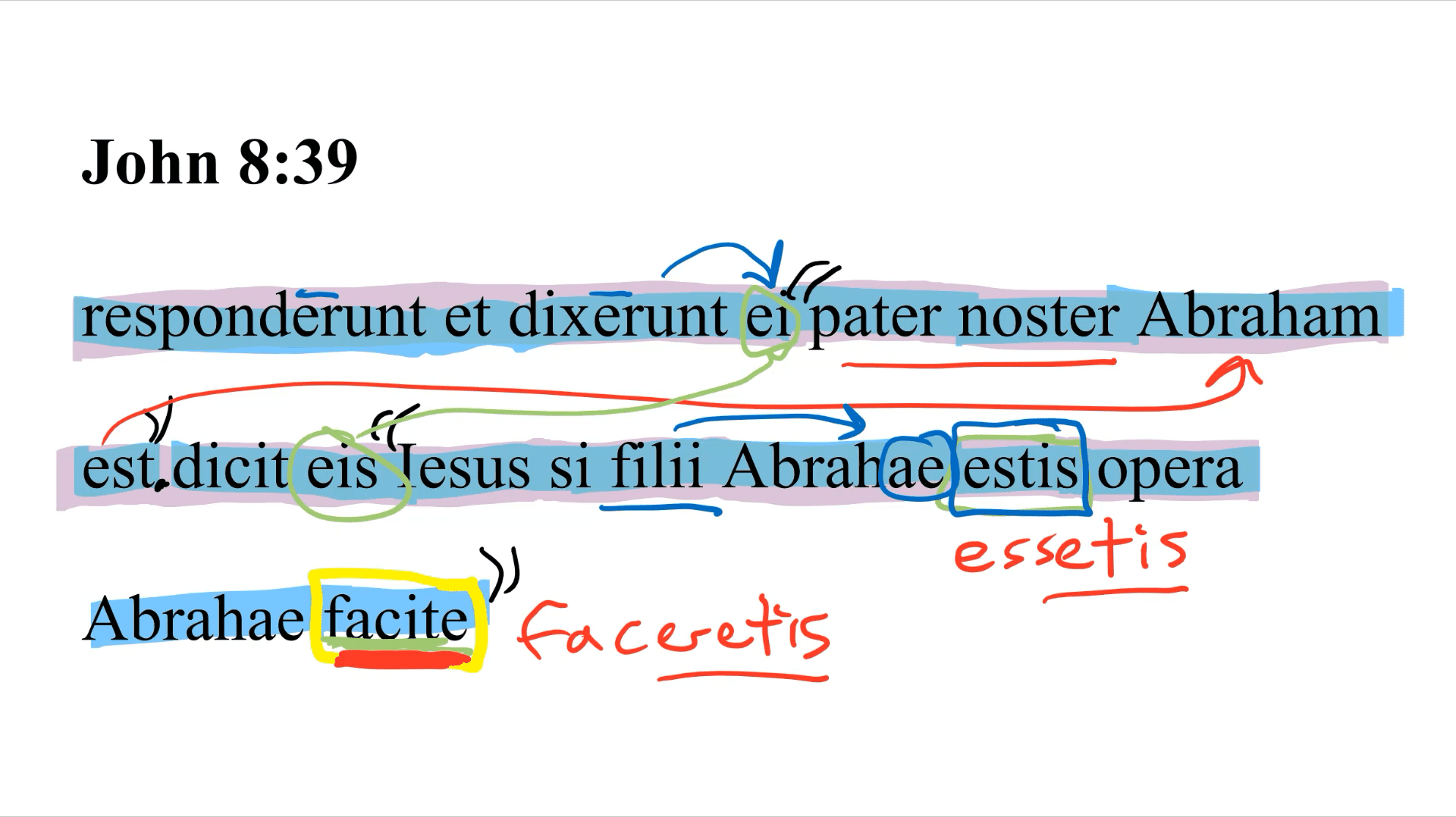 John 8:39 Latin Vulgate | Daily Dose of Latin