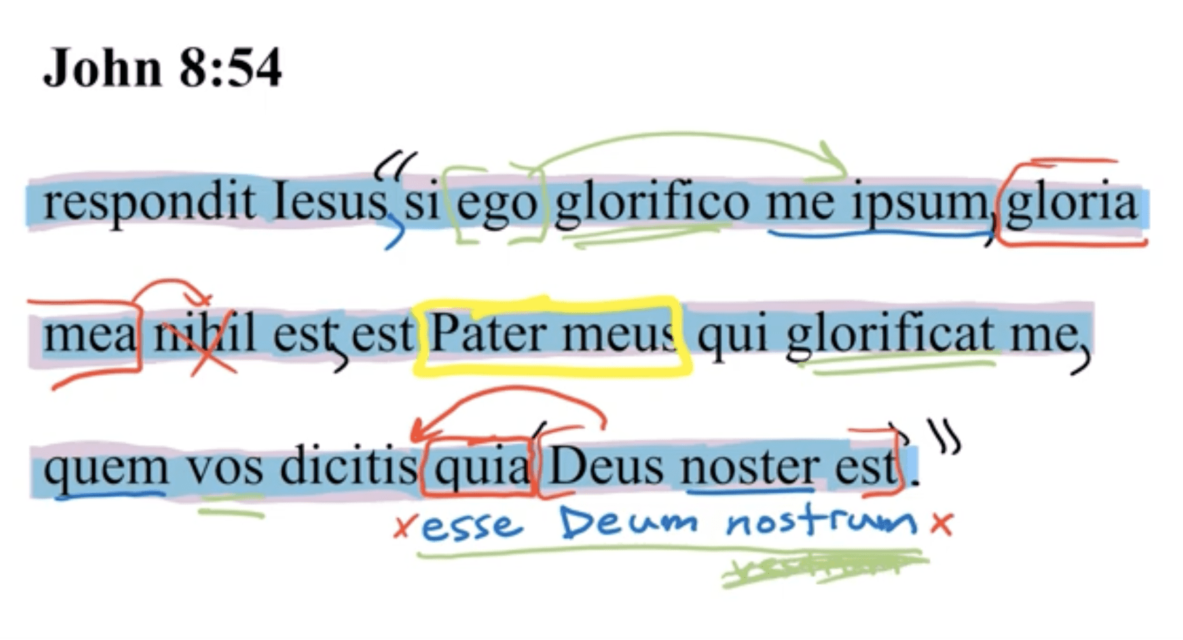 John 8:54 Latin Vulgate | Daily Dose of Latin