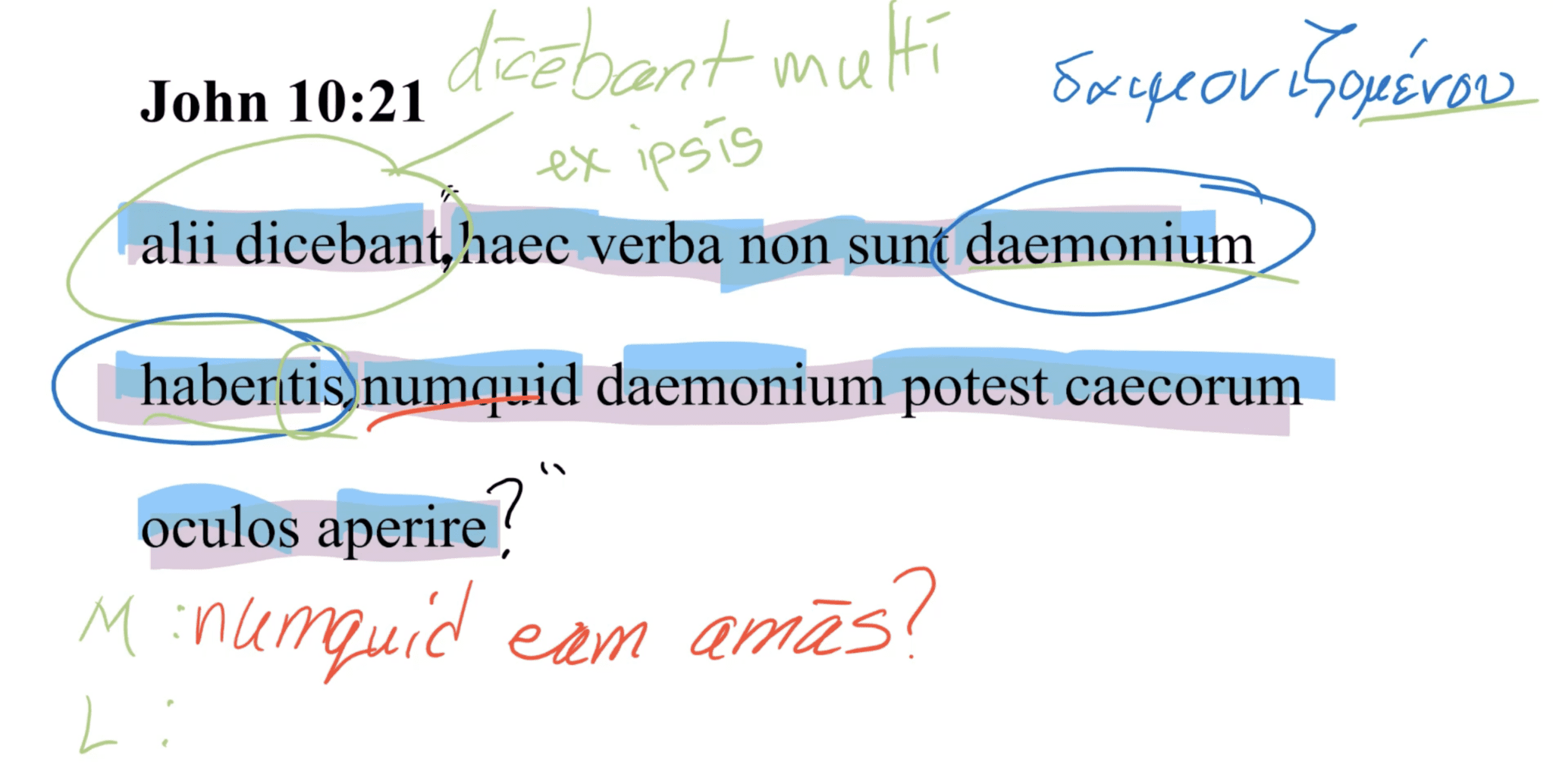 John 10:21 Latin Vulgate | Daily Dose of Latin