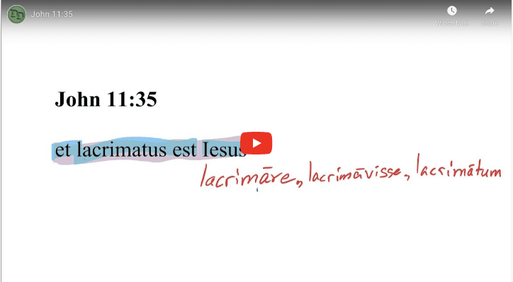 John 11:35 Latin Vulgate | Daily Dose of Latin