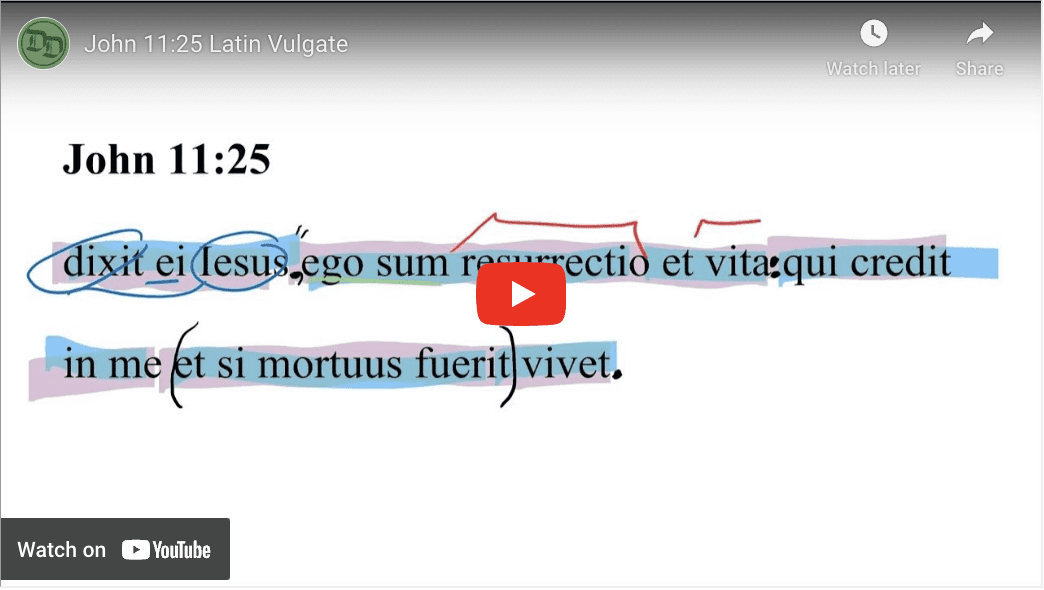 John 11:25 Latin Vulgate | Daily Dose of Latin