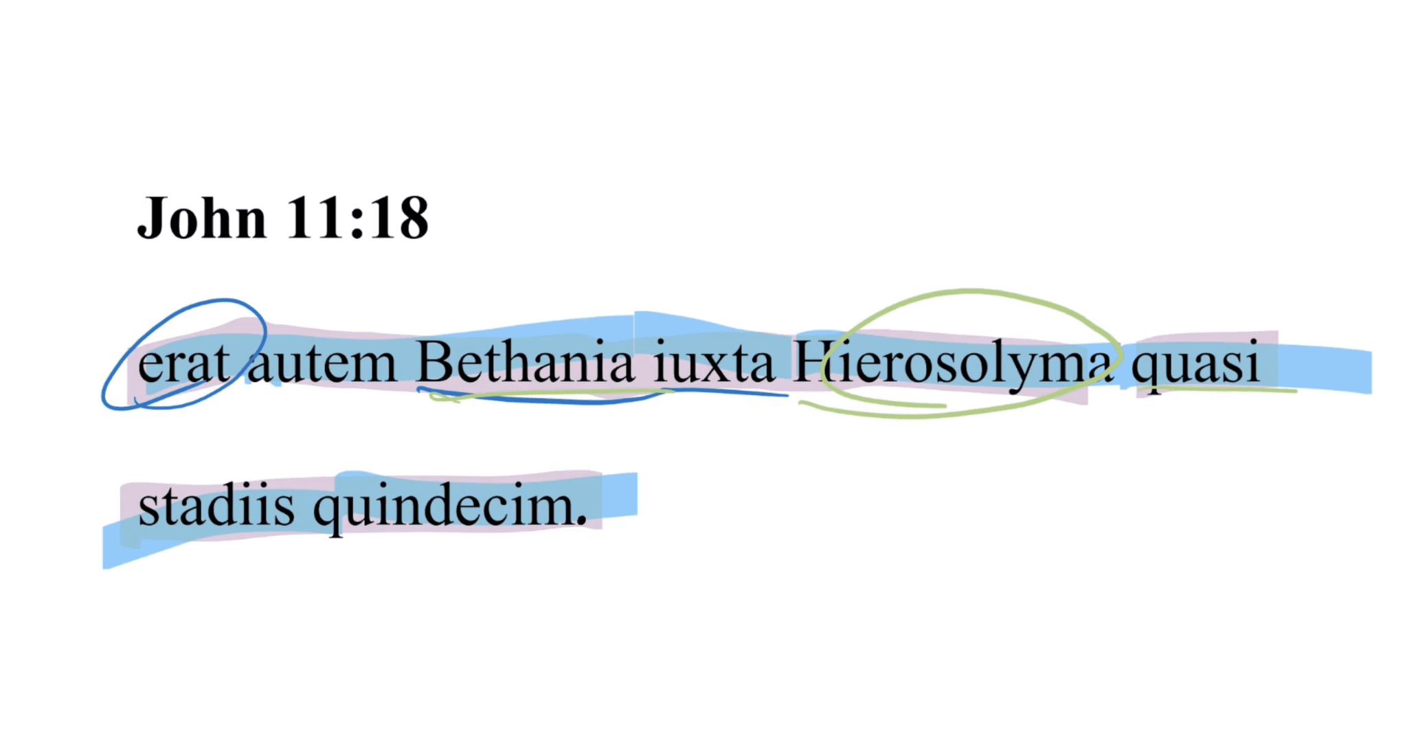 John 11:18 Latin Vulgate | Daily Dose of Latin