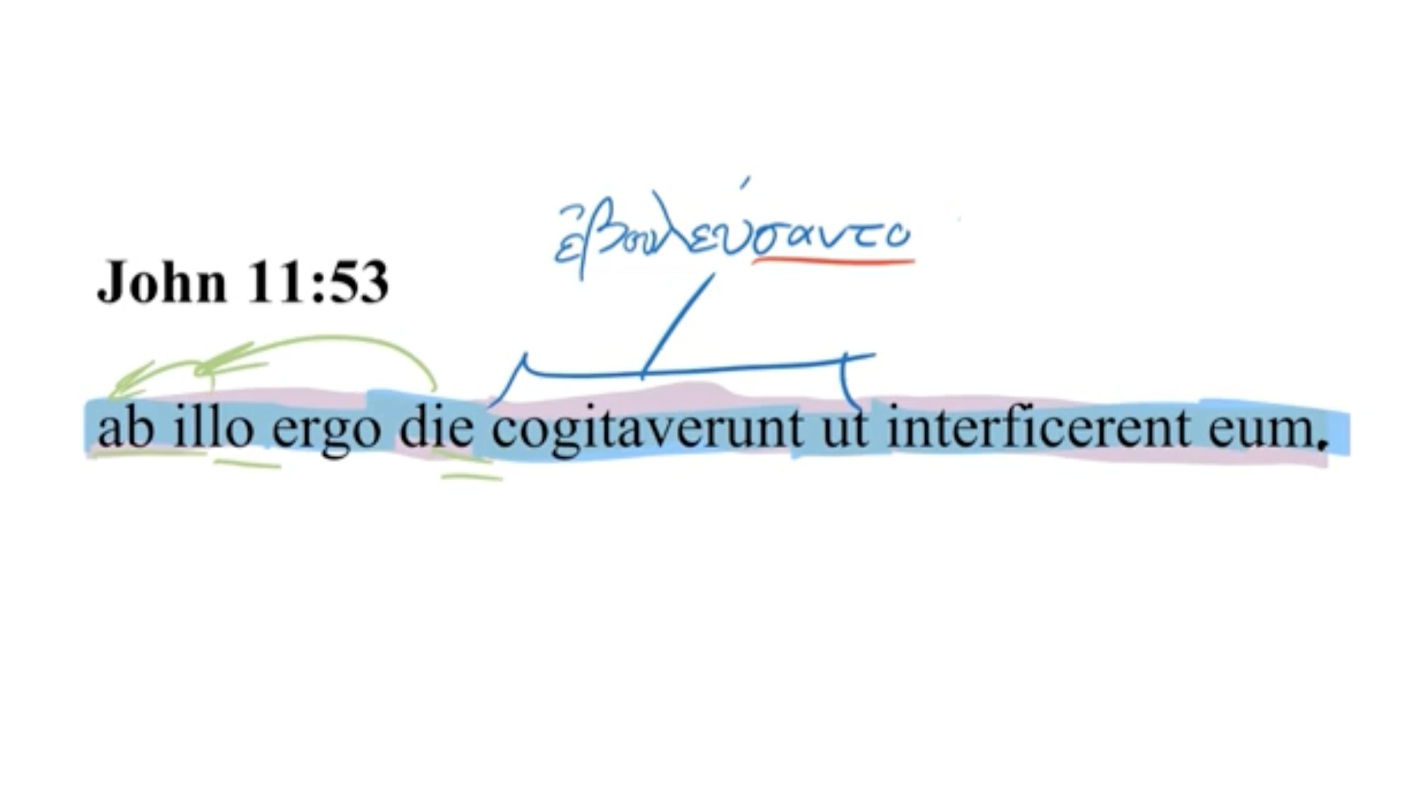 John 11:53 Latin Vulgate | Daily Dose of Latin