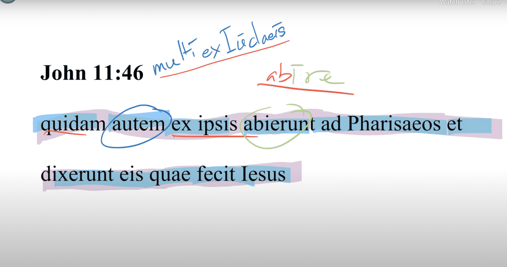 John 11:46 Latin Vulgate | Daily Dose of Latin