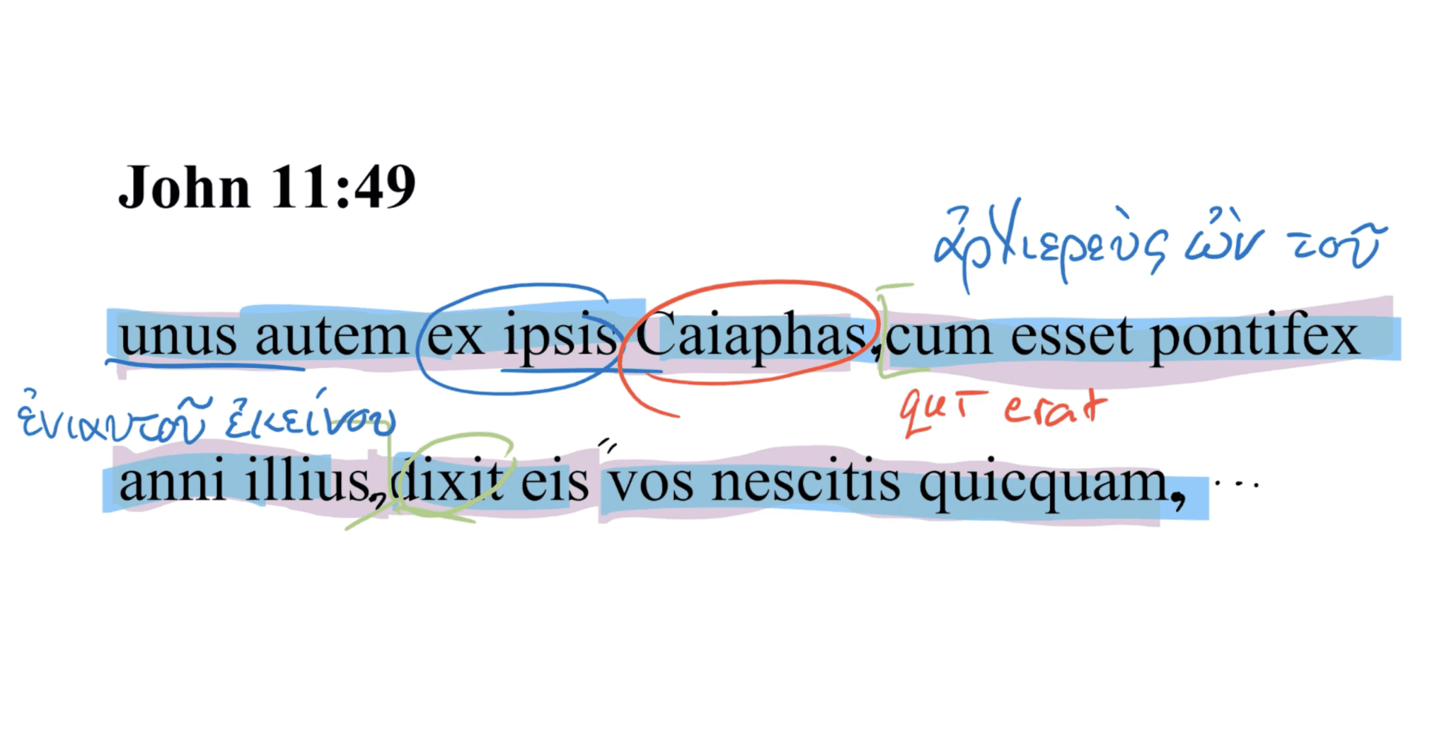 John 11:49 Latin Vulgate | Daily Dose of Latin