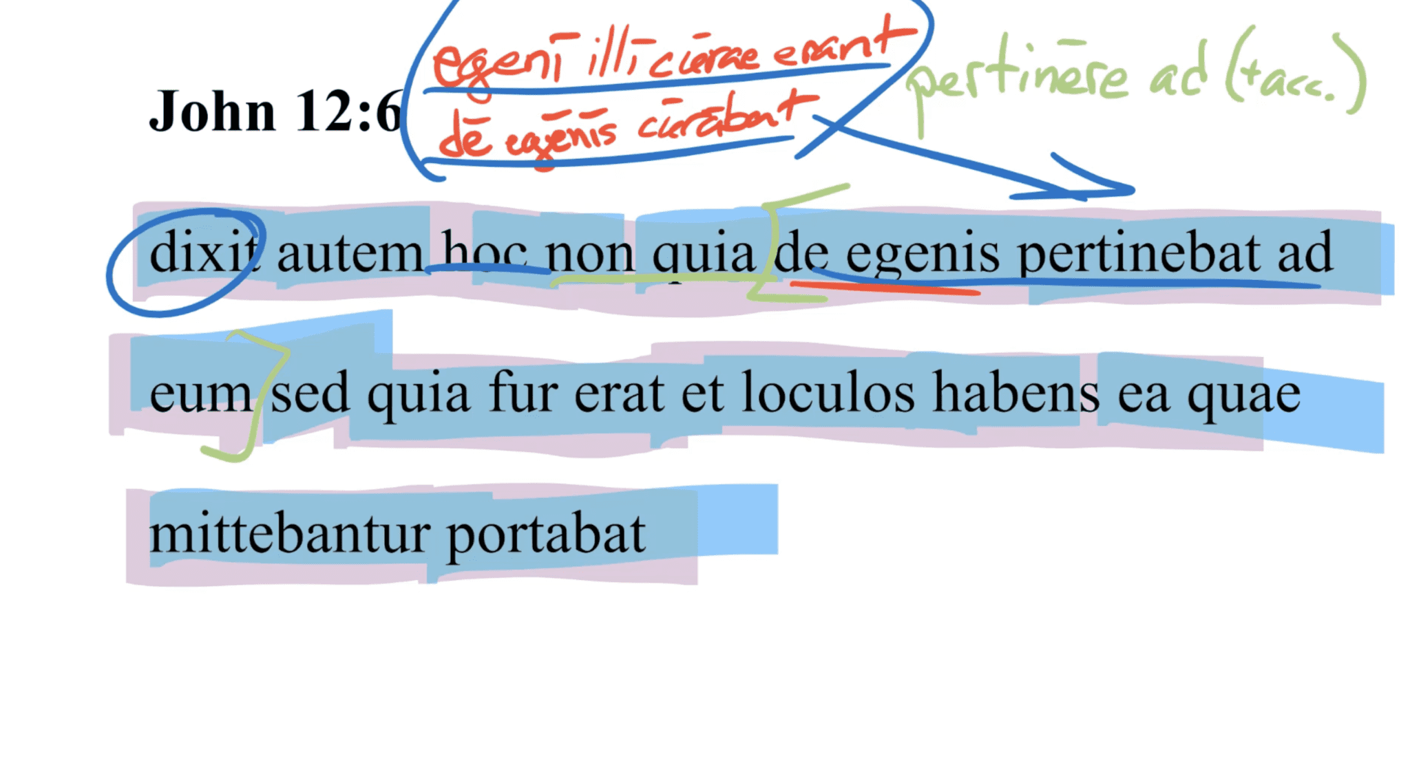 John 12:6 Latin Vulgate | Daily Dose of Latin