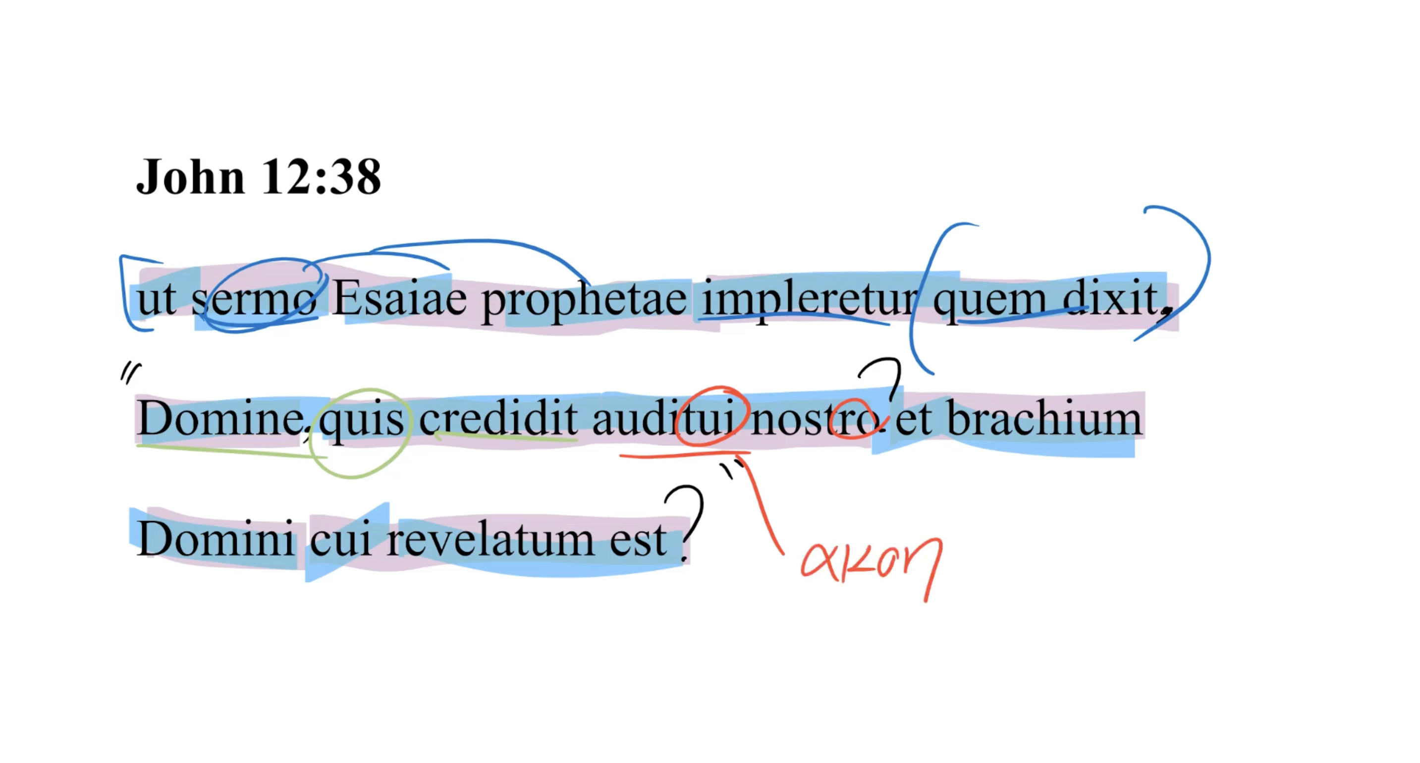 John 12:38 Latin Vulgate | Daily Dose of Latin