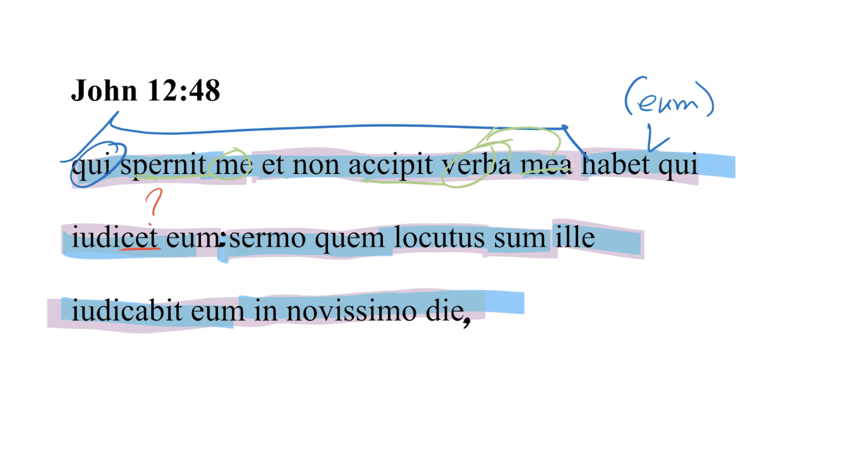 John 12:48 Latin Vulgate | Daily Dose of Latin