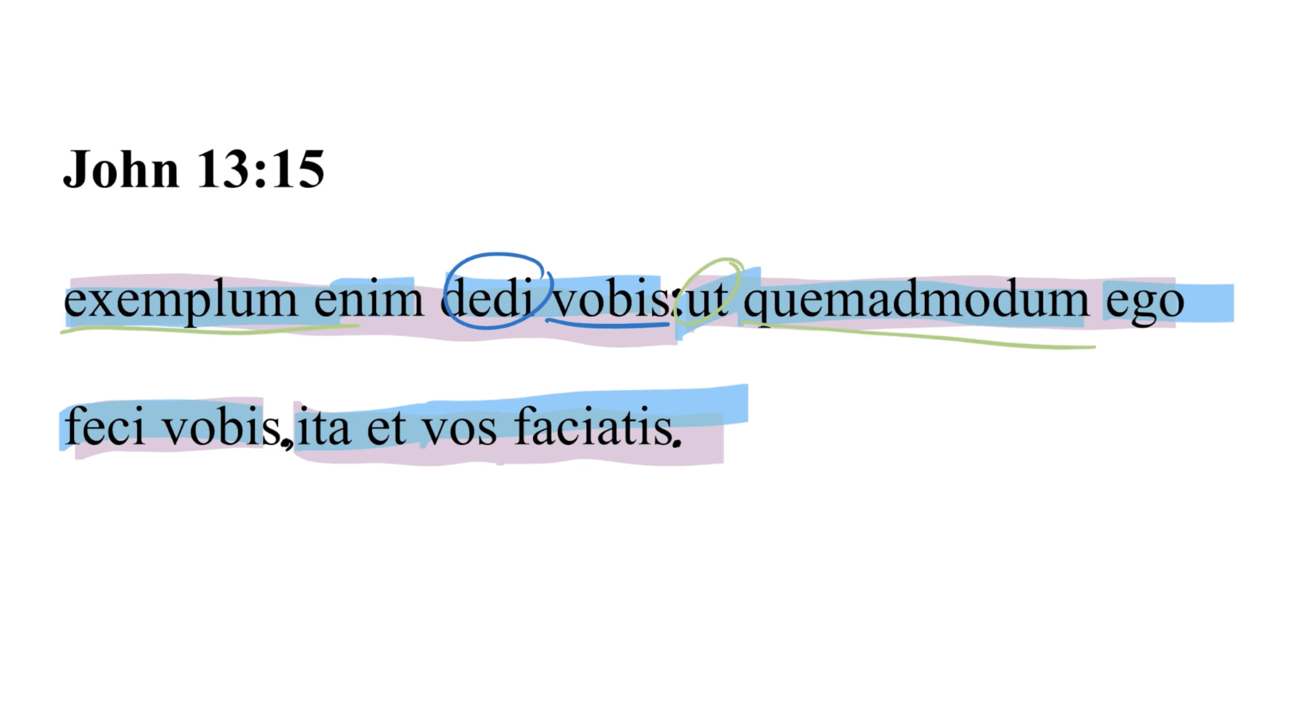 John 13:15 Latin Vulgate | Daily Dose of Latin