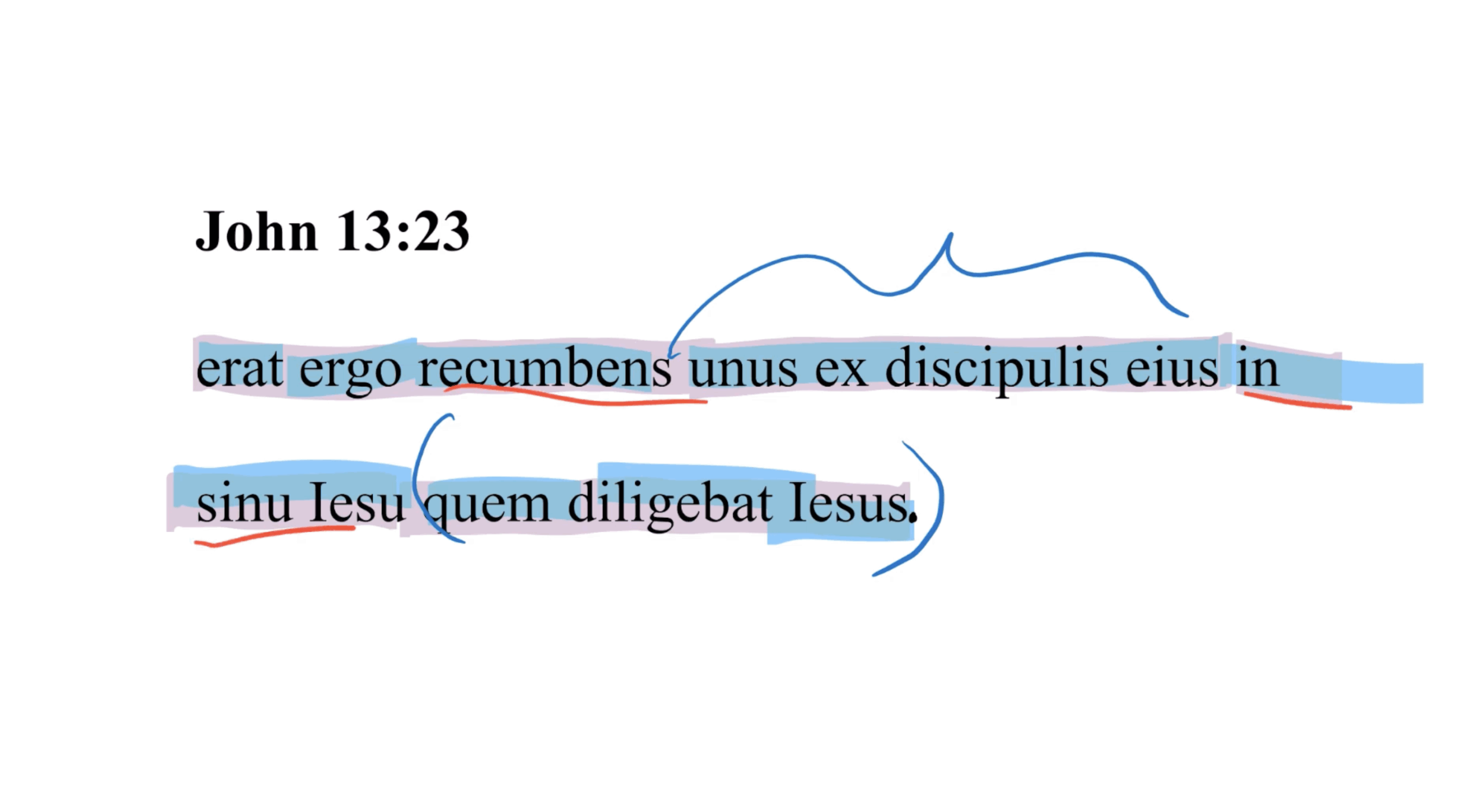 John 13:23 Latin Vulgate | Daily Dose of Latin