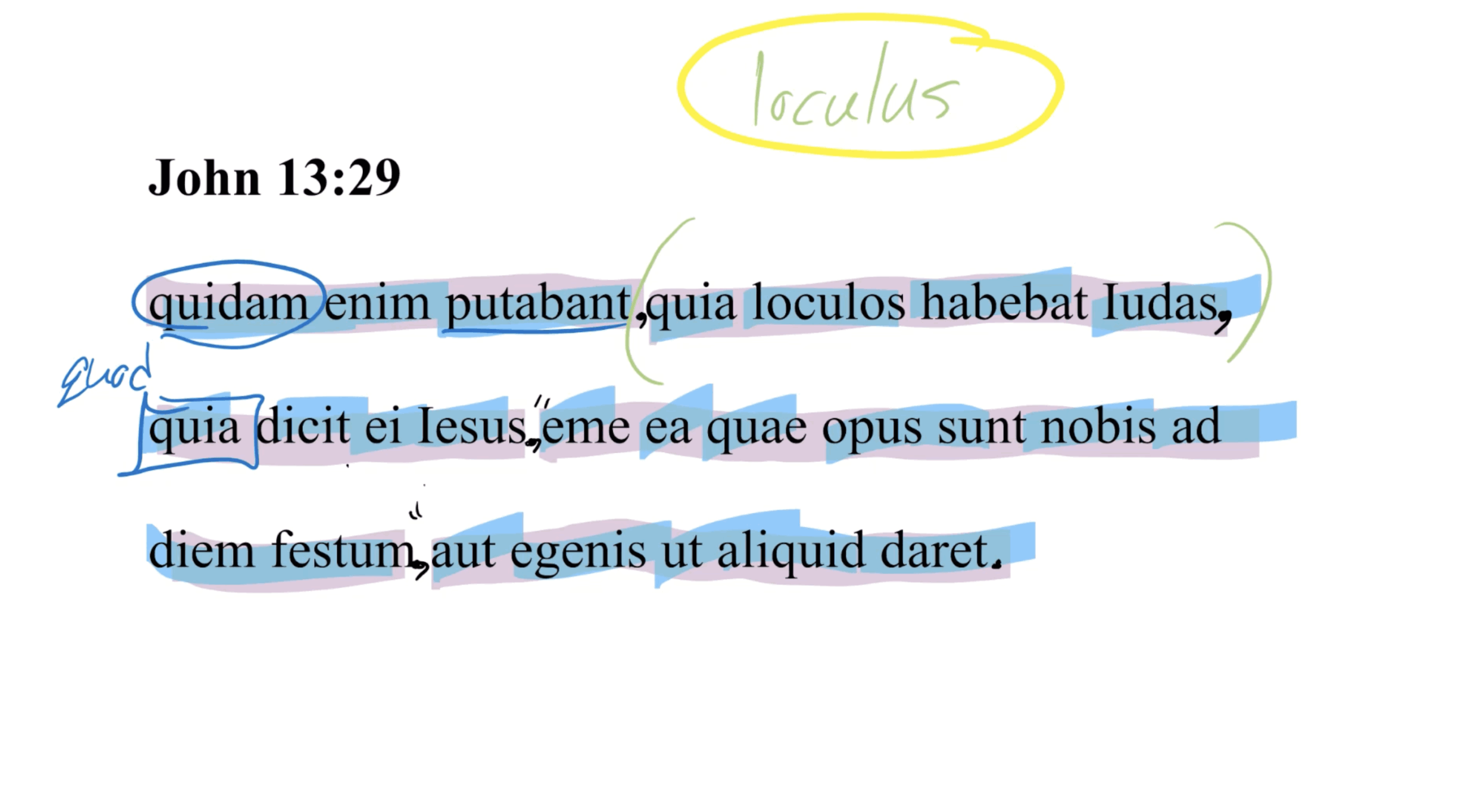 John 13:29 Latin Vulgate | Daily Dose of Latin