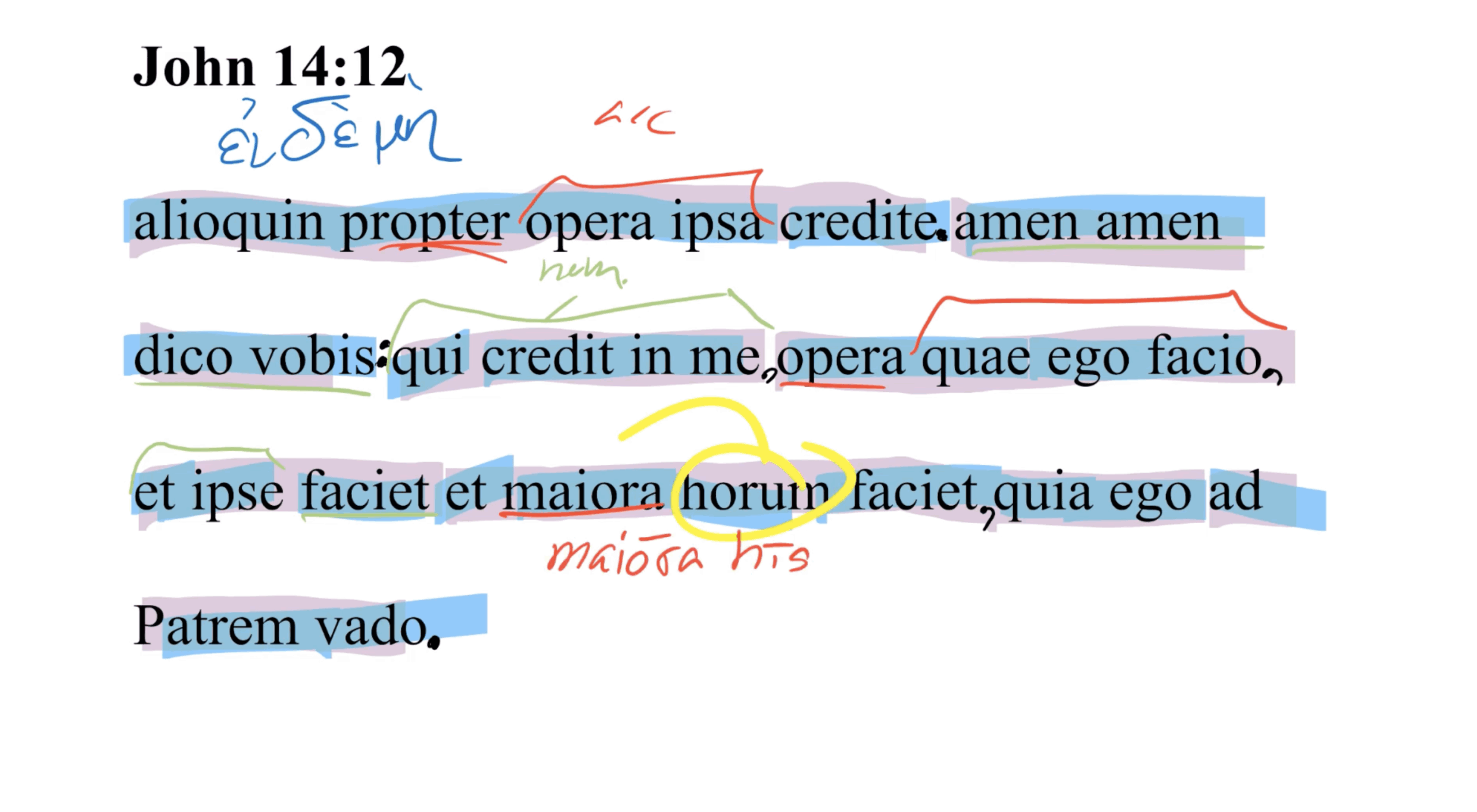 John 14:12 Latin Vulgate | Daily Dose of Latin