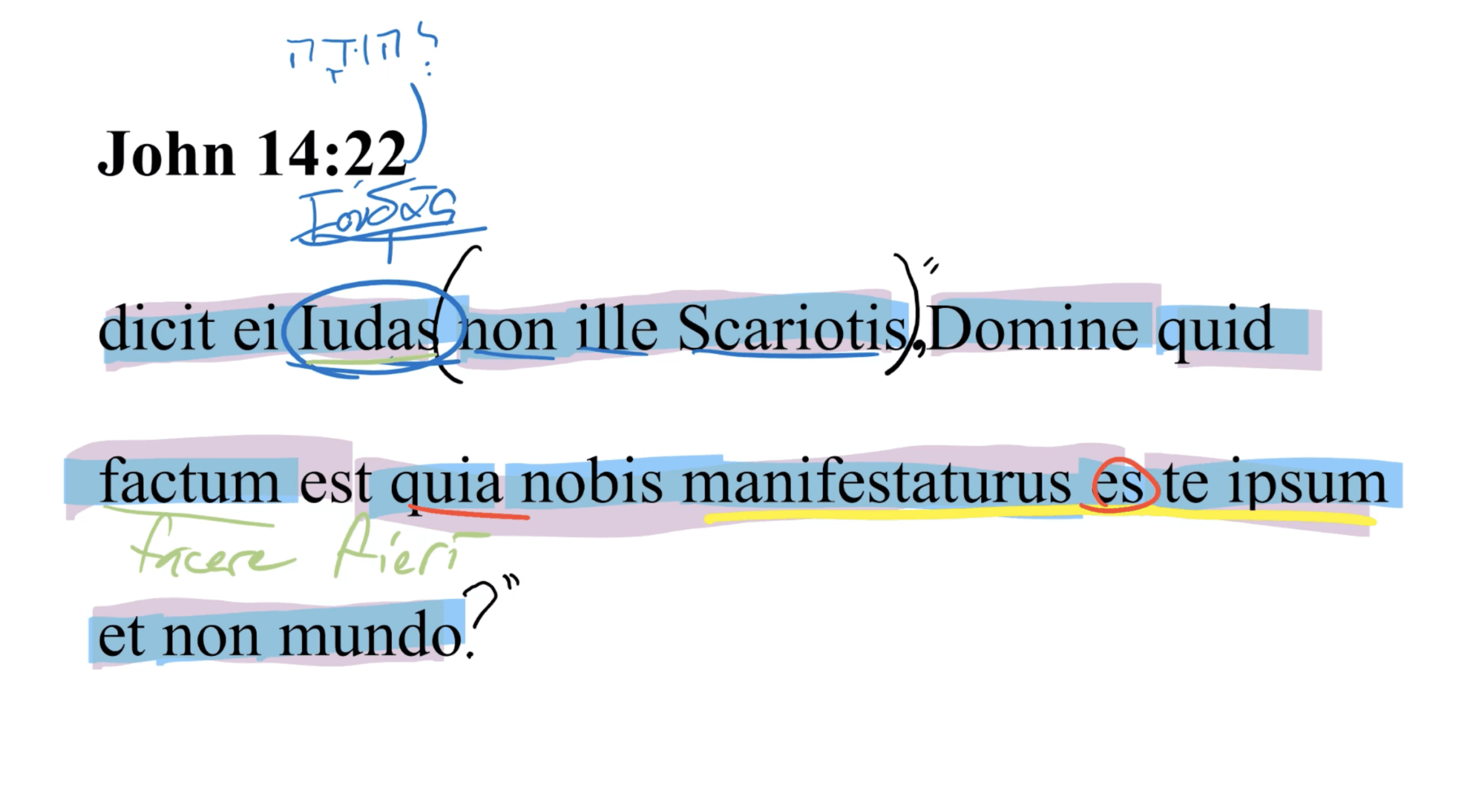 John 14:22 Latin Vulgate | Daily Dose of Latin